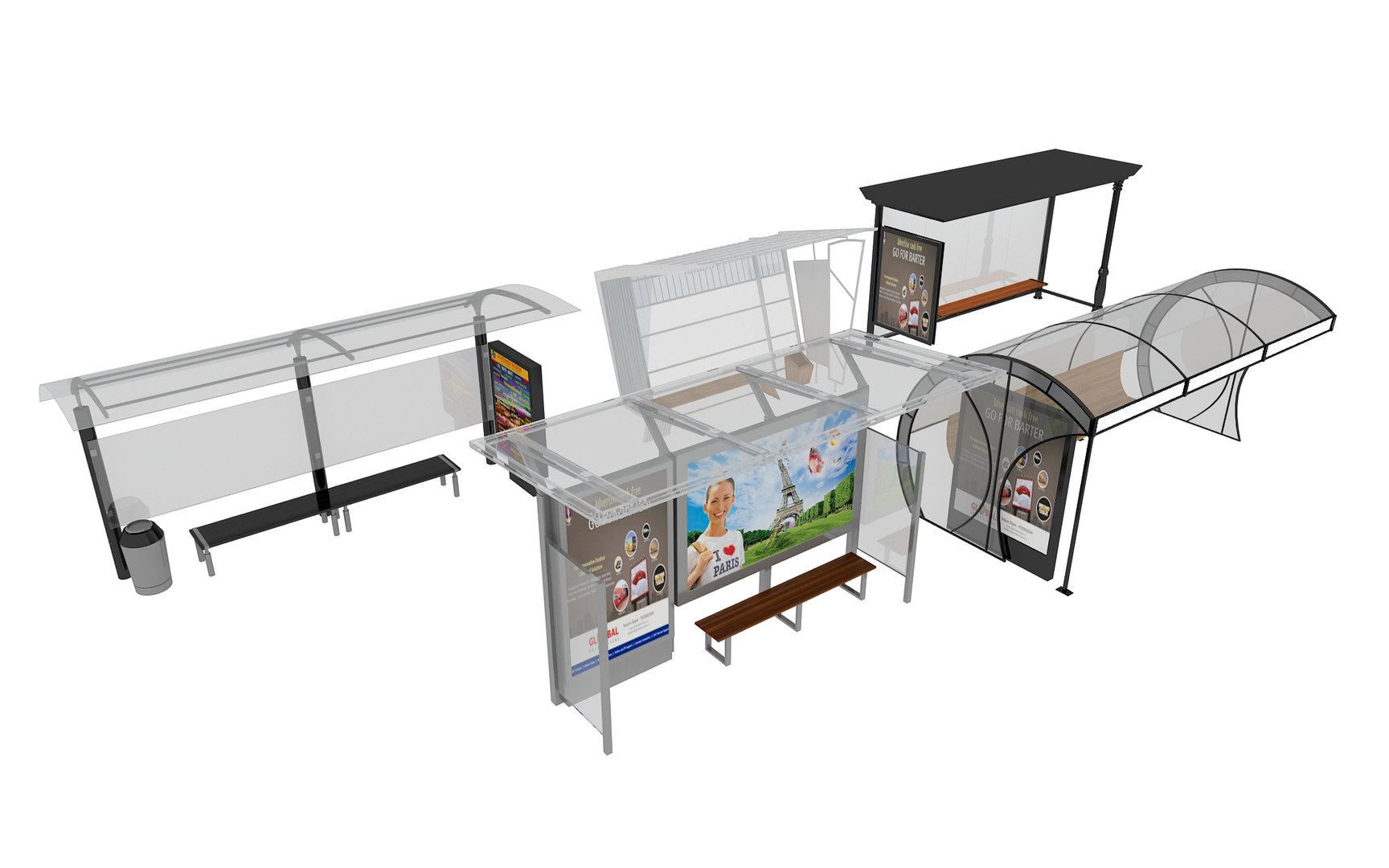 Bus stations 3D model - TurboSquid 1436602