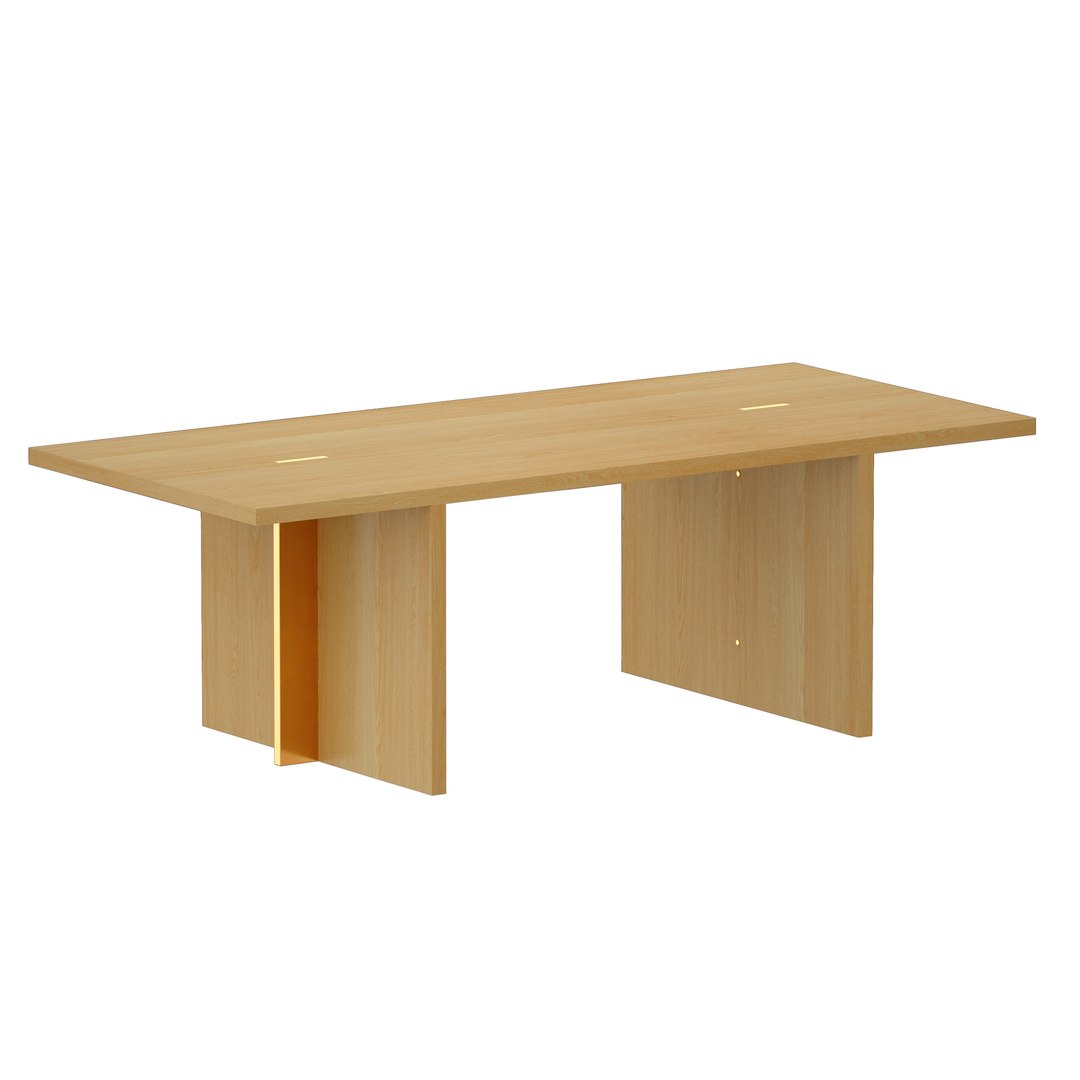 3D Paradox Natural Oak Dining Table Model - TurboSquid 1703131