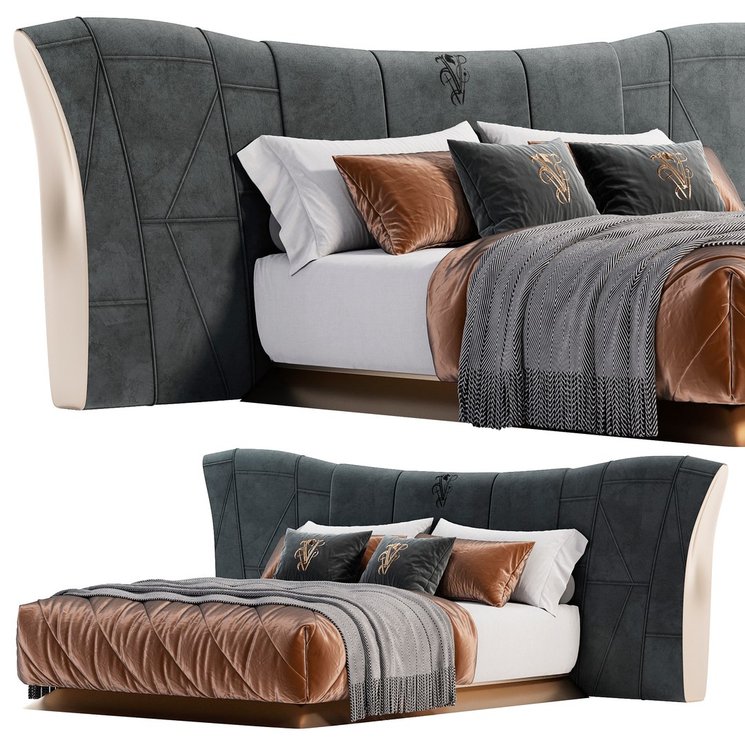 3D Model VISIONNAIRE PLAZA BED - TurboSquid 2121139