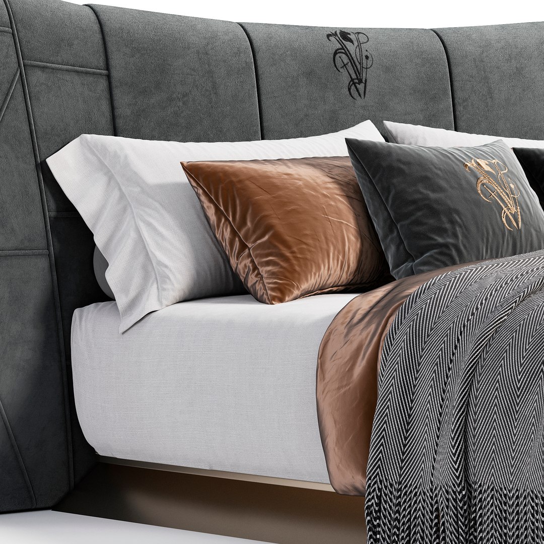 3D Model VISIONNAIRE PLAZA BED - TurboSquid 2121139