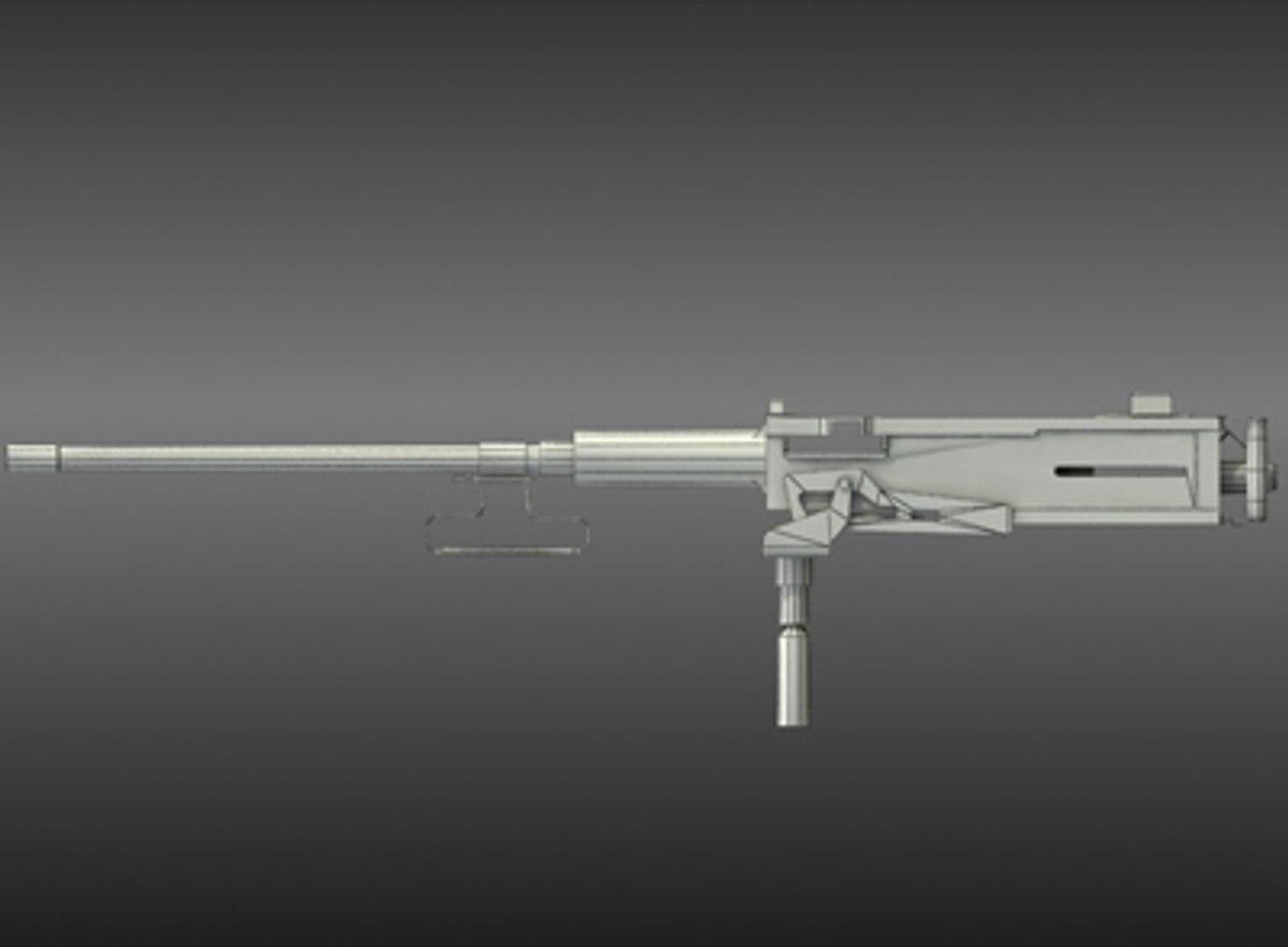 Modeled 50cal - M2 Browning 3d Max