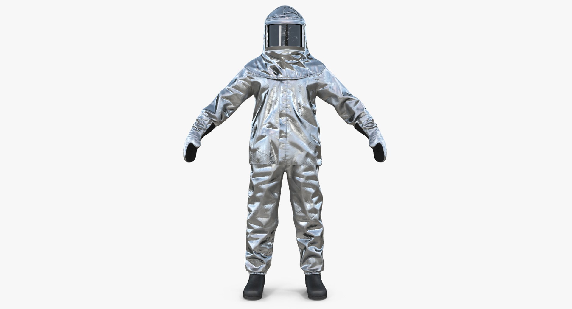 3D aluminized chemical protective suit model - TurboSquid 1195707