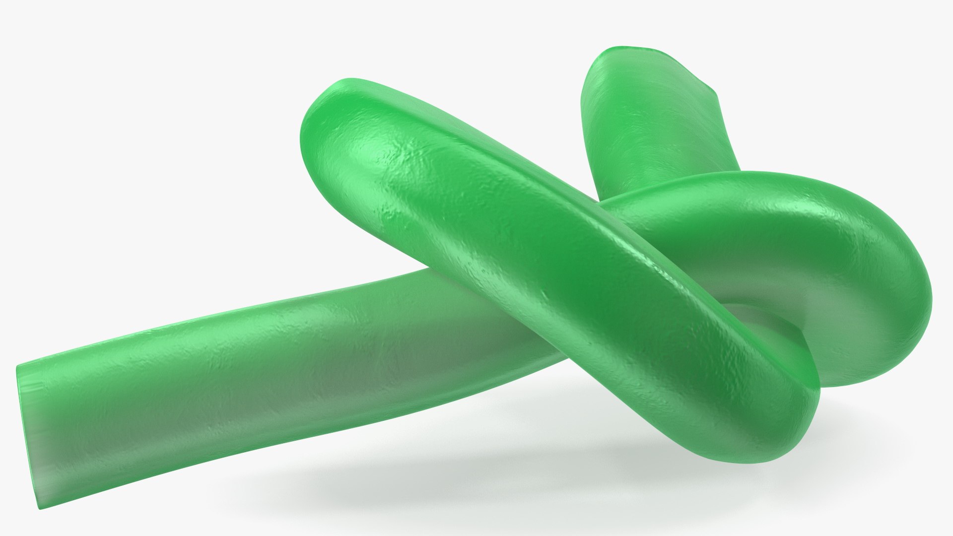 3D Green Licorice Rope Candy Tied In Knot Model - TurboSquid 1731384