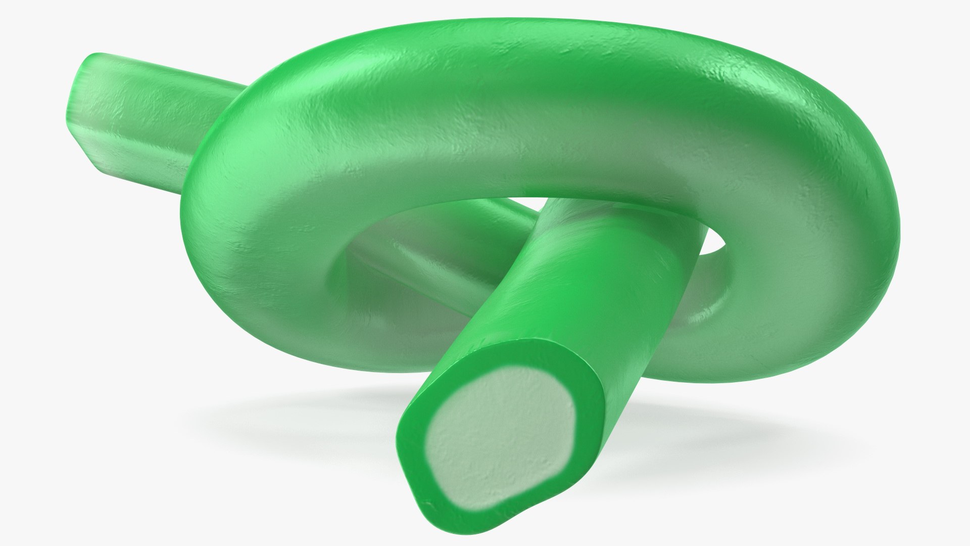 3D Green Licorice Rope Candy Tied In Knot Model - TurboSquid 1731384