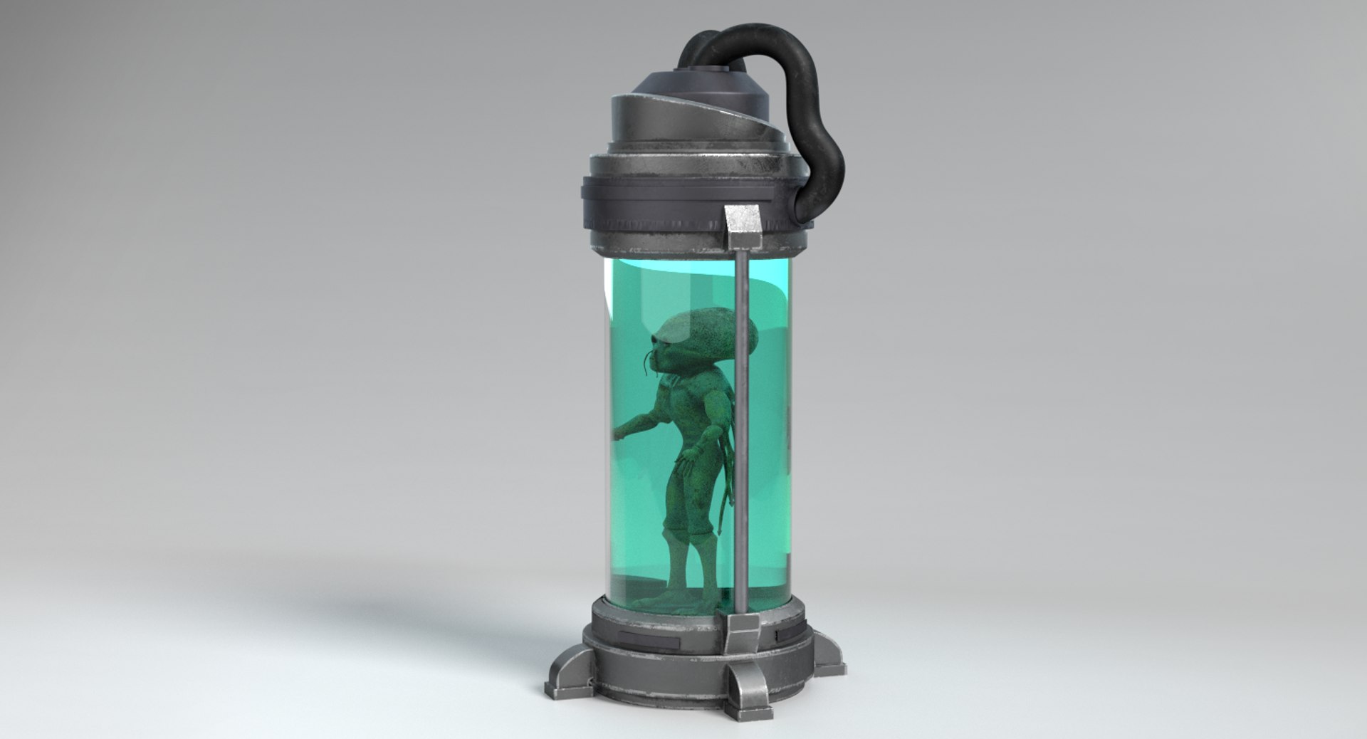 sci-fi specimen container 3d 3ds