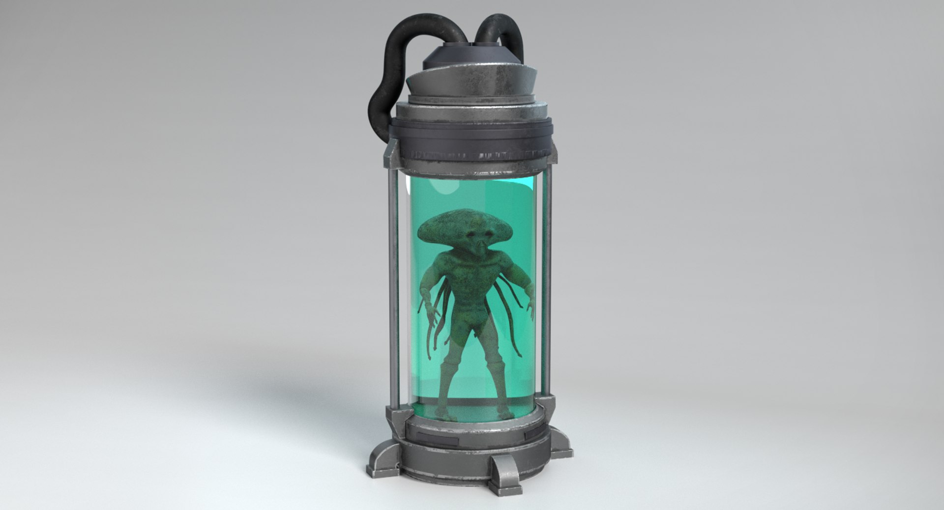 sci-fi specimen container 3d 3ds