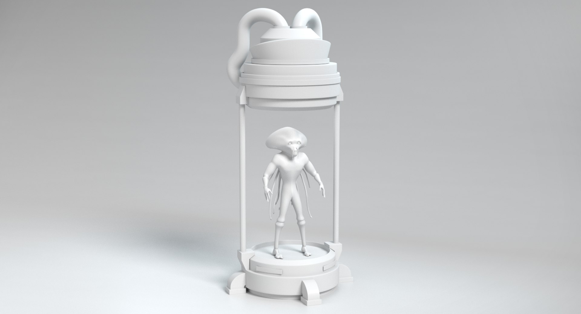 sci-fi specimen container 3d 3ds