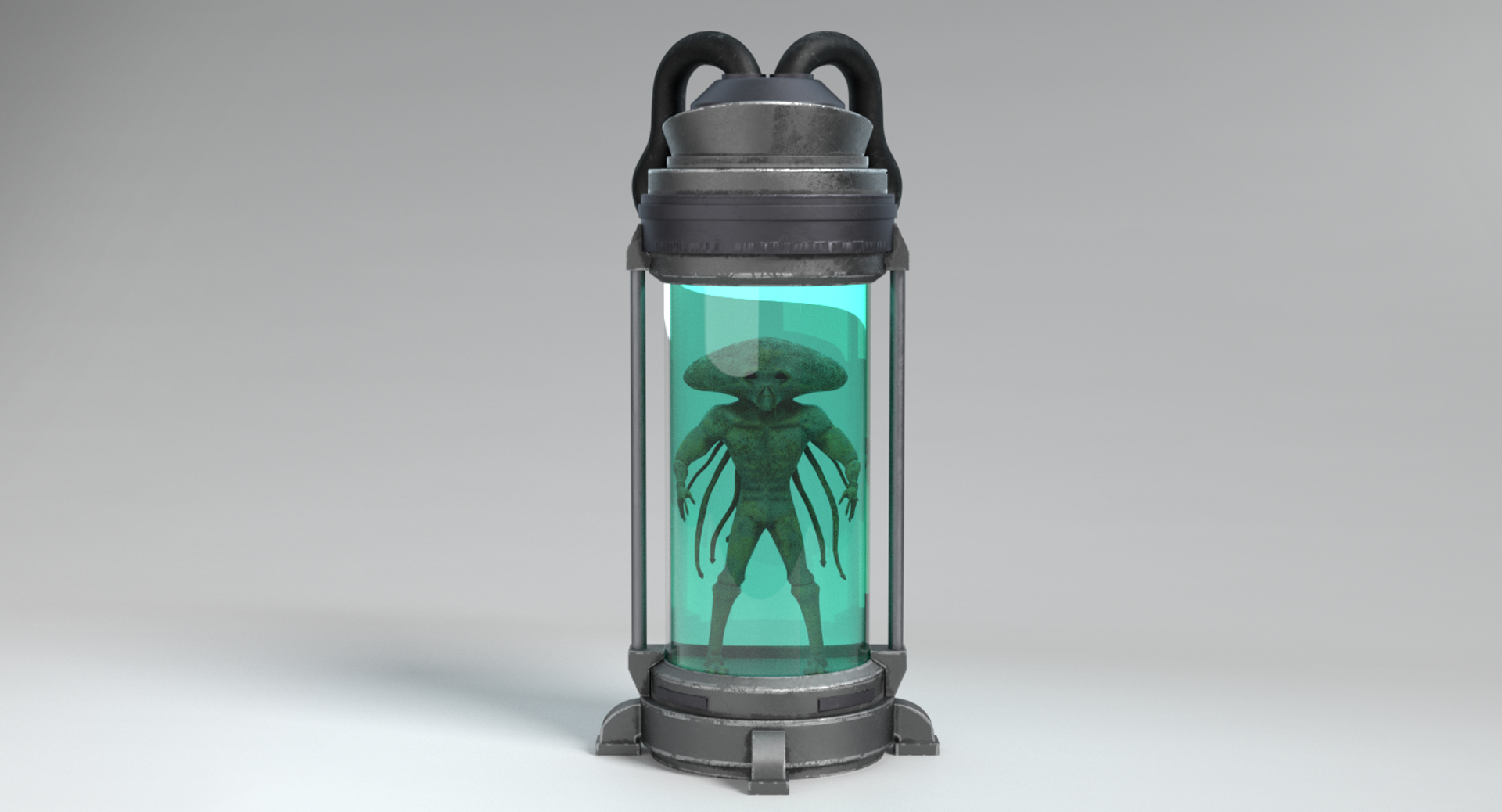 sci-fi specimen container 3d 3ds