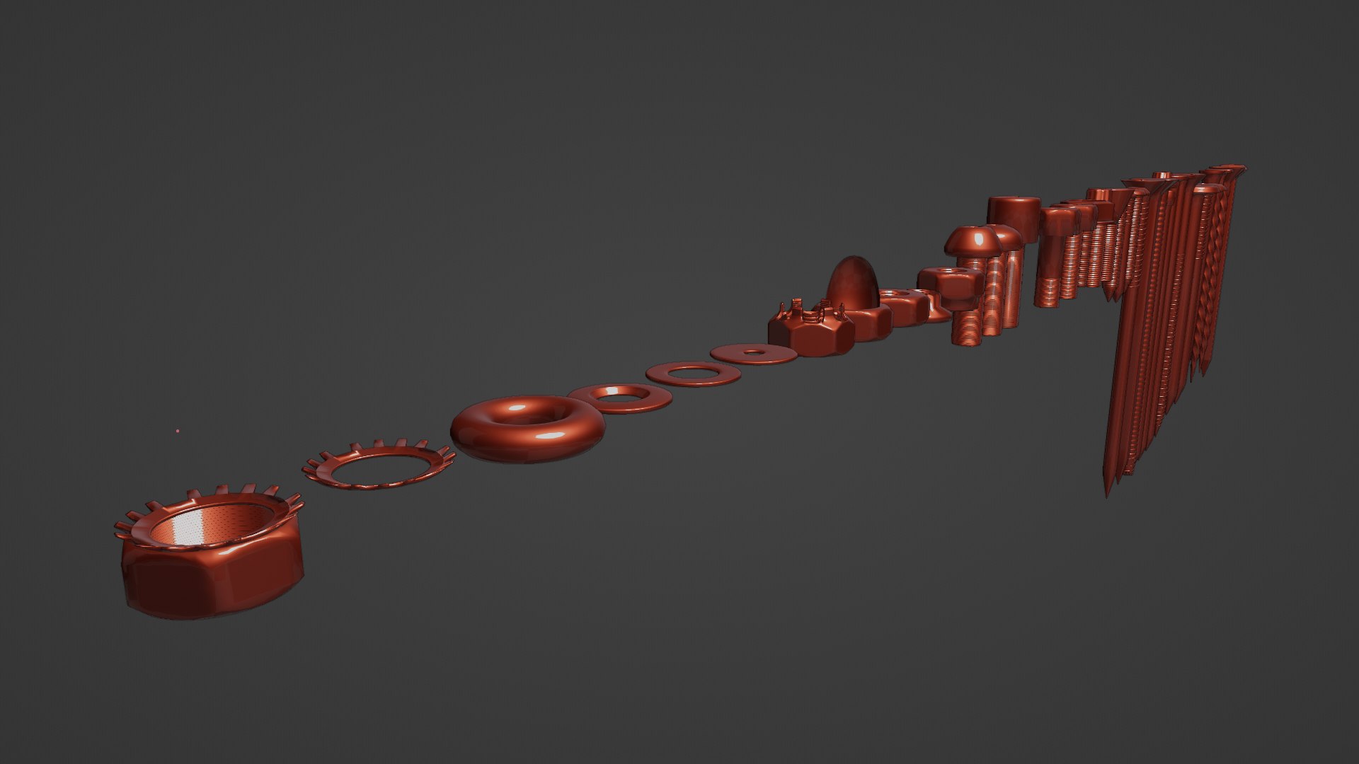 3D Model Hardware Screws And Bolts - TurboSquid 2024916