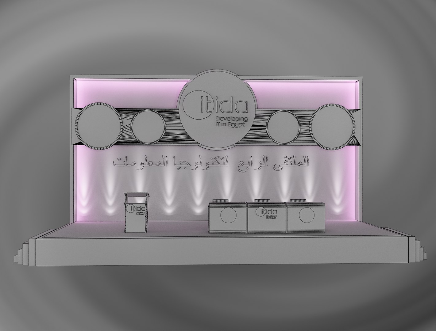 3D Model Backdrop Event Exhibition Stand - TurboSquid 1637086