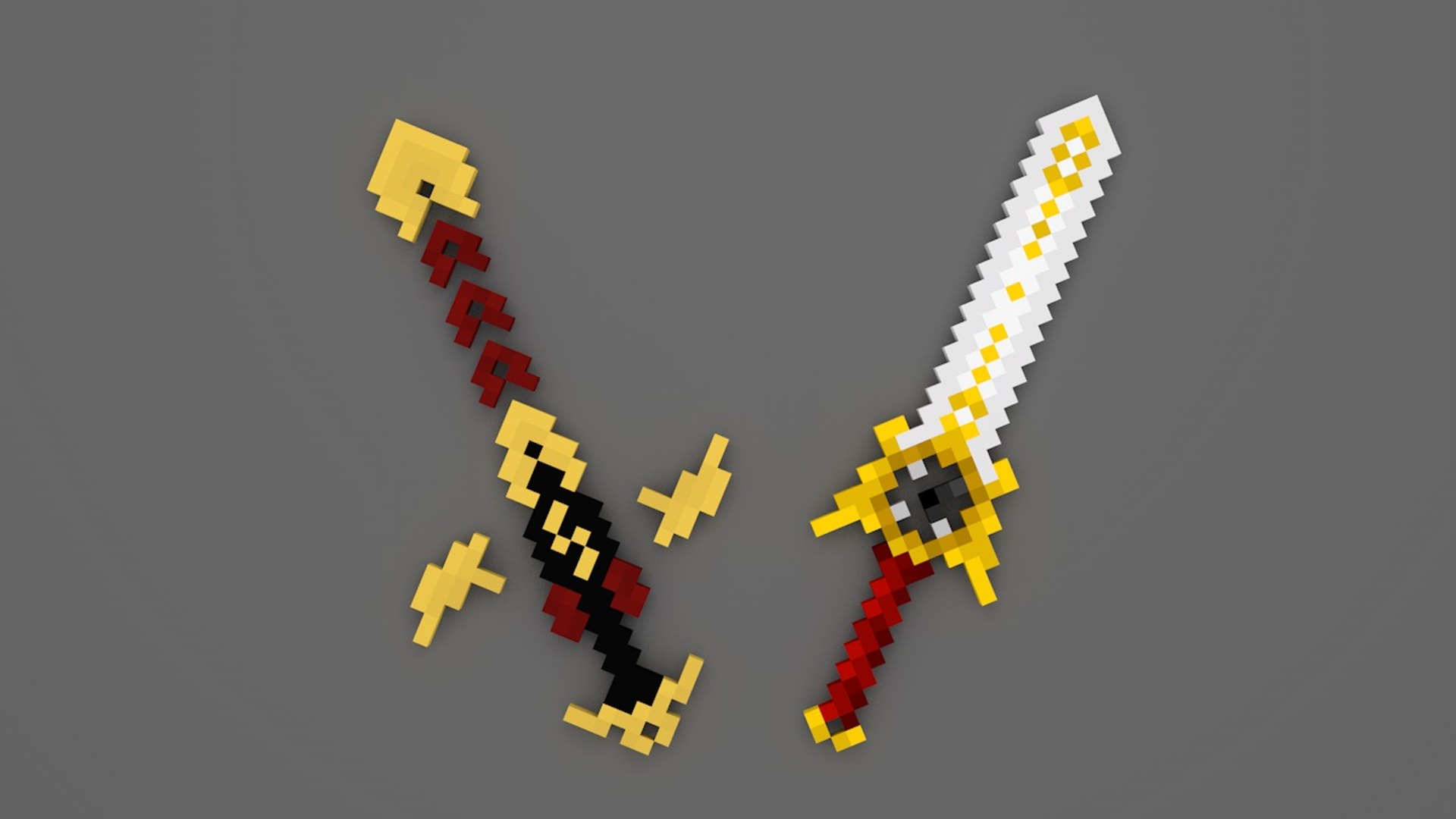 C4d Minecraft Weapon Pack