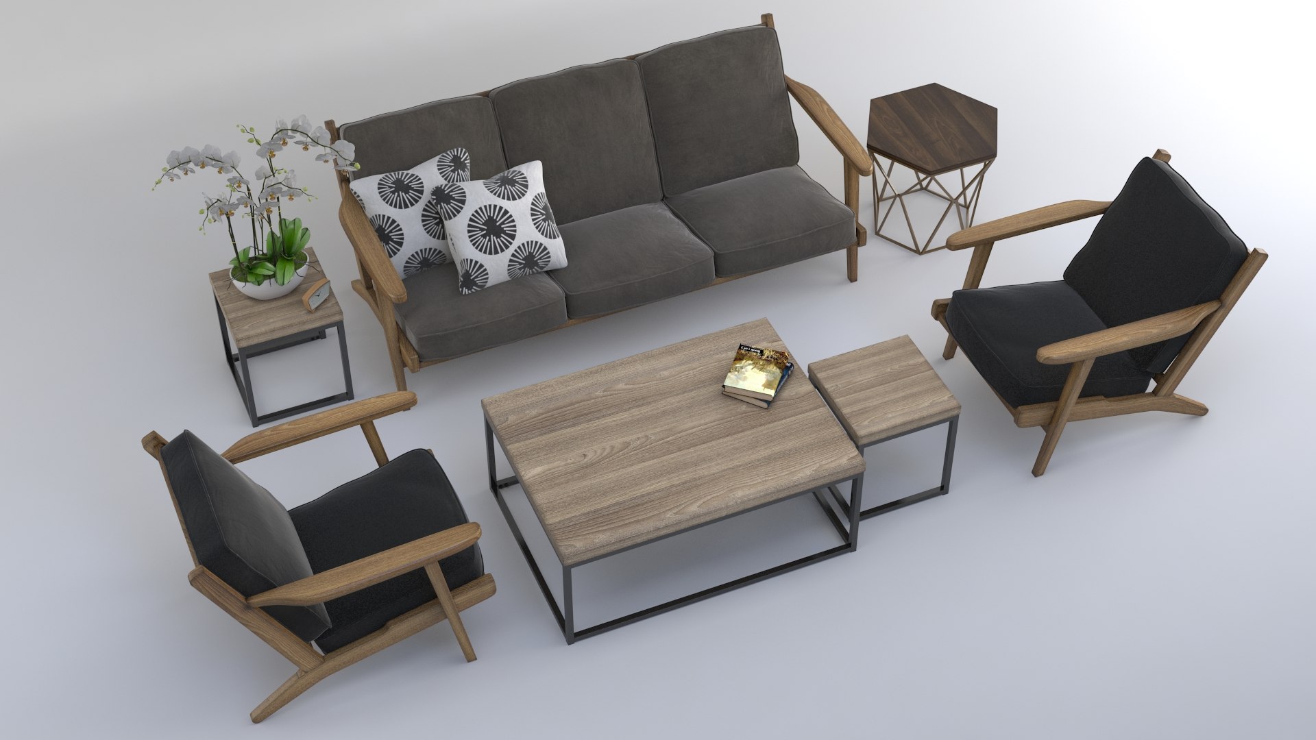 3d Brooks Chair Set 01