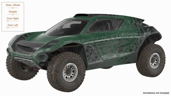 modelo 3d Off Road Racing SUV eléctrico Dirty Rigged1 - TurboSquid 1908051