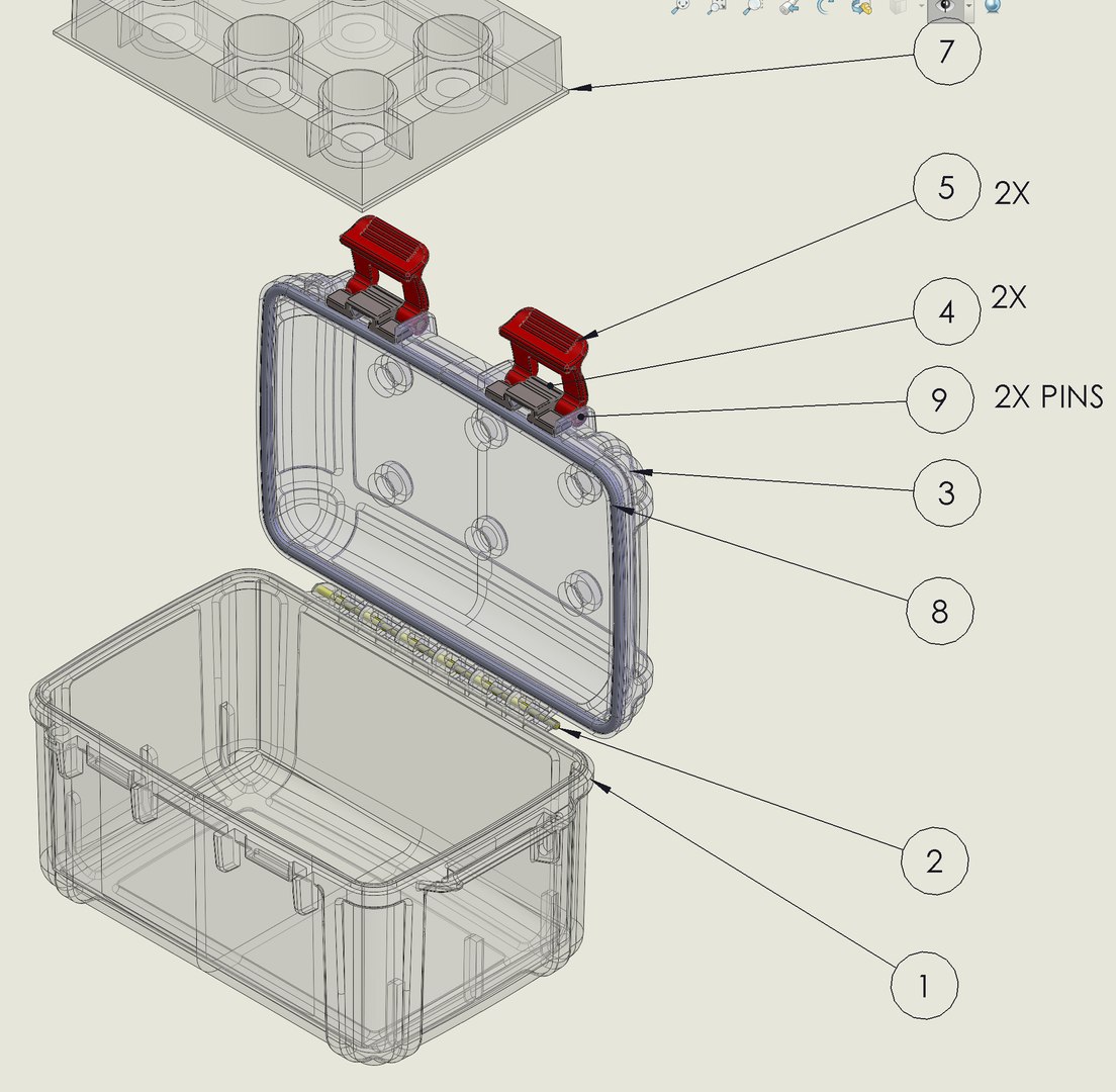 Caddy For Microplate Microtiter 20mm Diam Six Well 3D Model ...