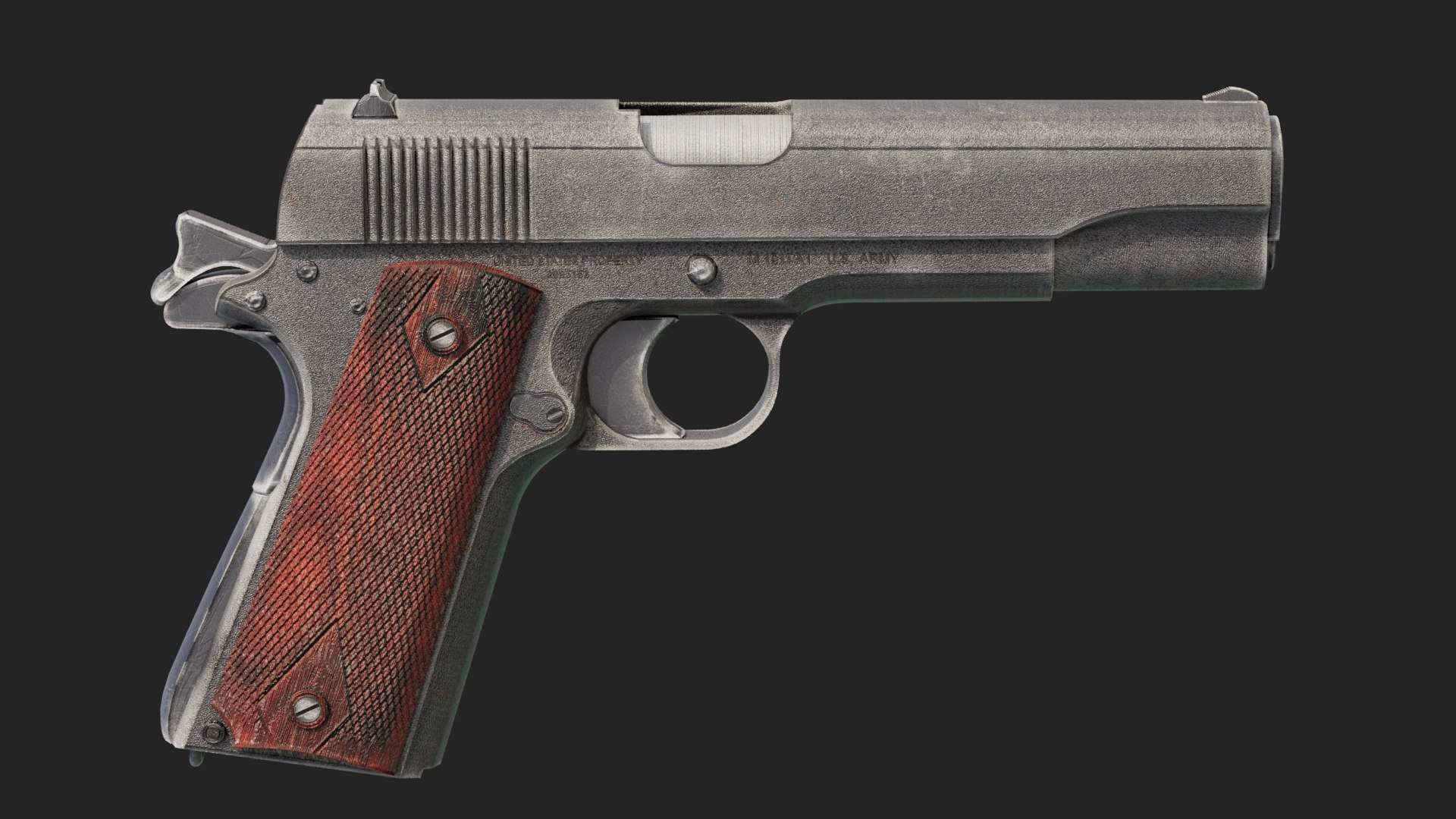 3D Model Pistol Colt M1911 - TurboSquid 2098025