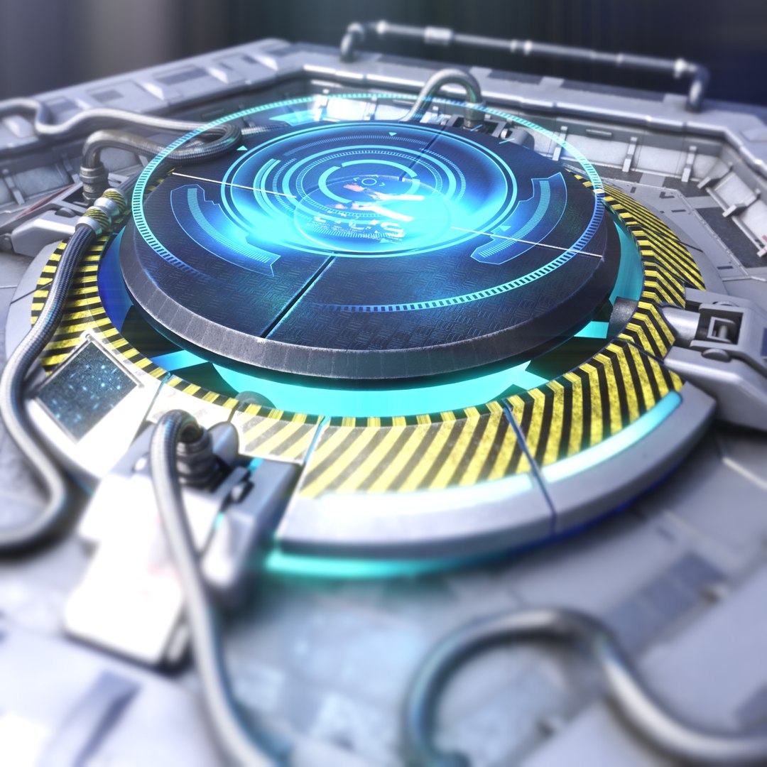 Sci Fi Turntable 0 3d Model