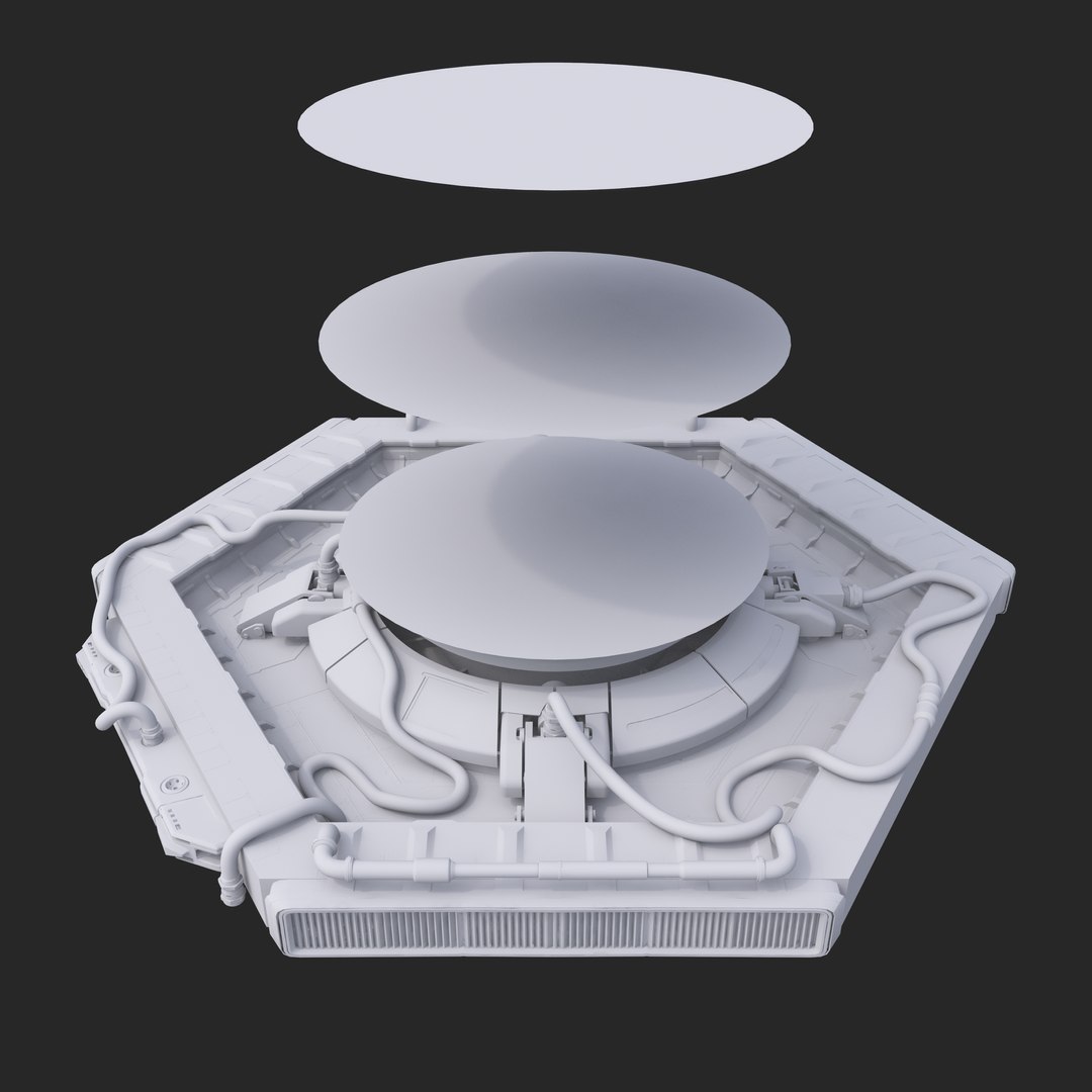 Sci Fi Turntable 0 3d Model