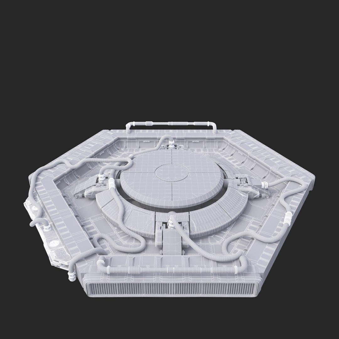 Sci Fi Turntable 0 3d Model
