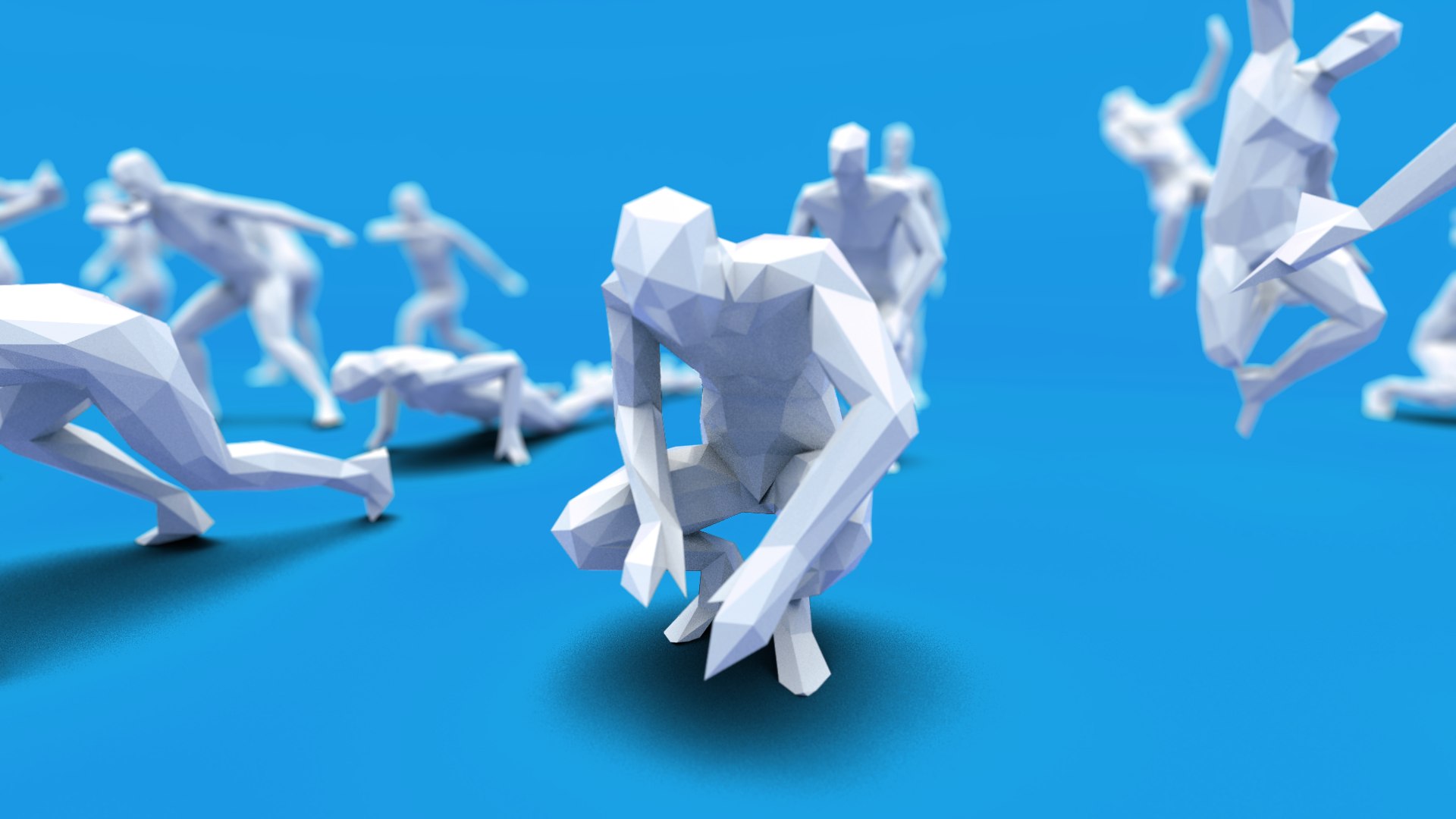 Triangulated Human Action 3D - TurboSquid 1223222