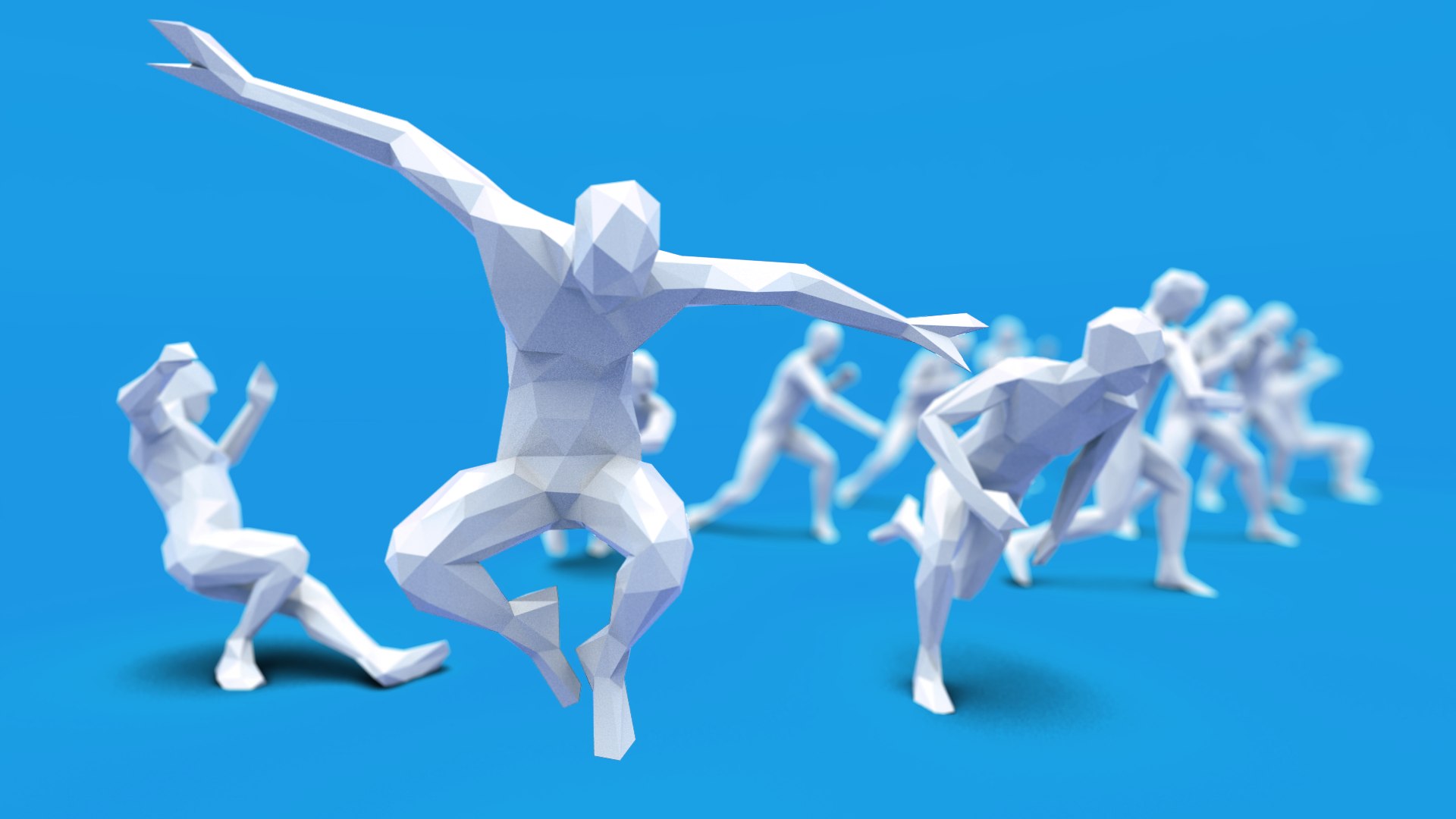 Triangulated Human Action 3D - TurboSquid 1223222