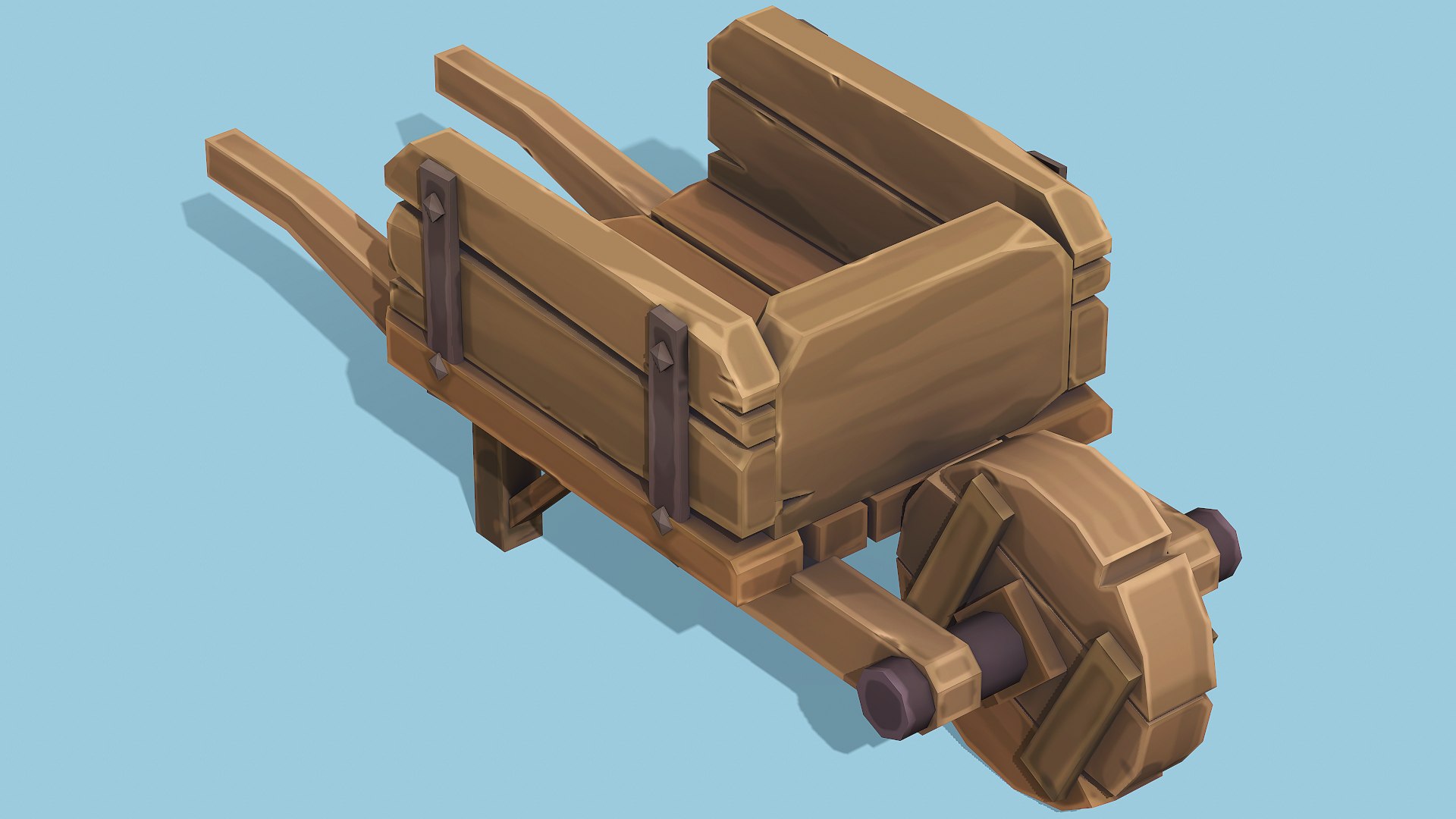 3D Stylized Wheelbarrow - PBR Game Ready - TurboSquid 2050037