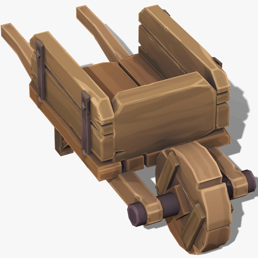 3D Stylized Wheelbarrow - PBR Game Ready - TurboSquid 2050037