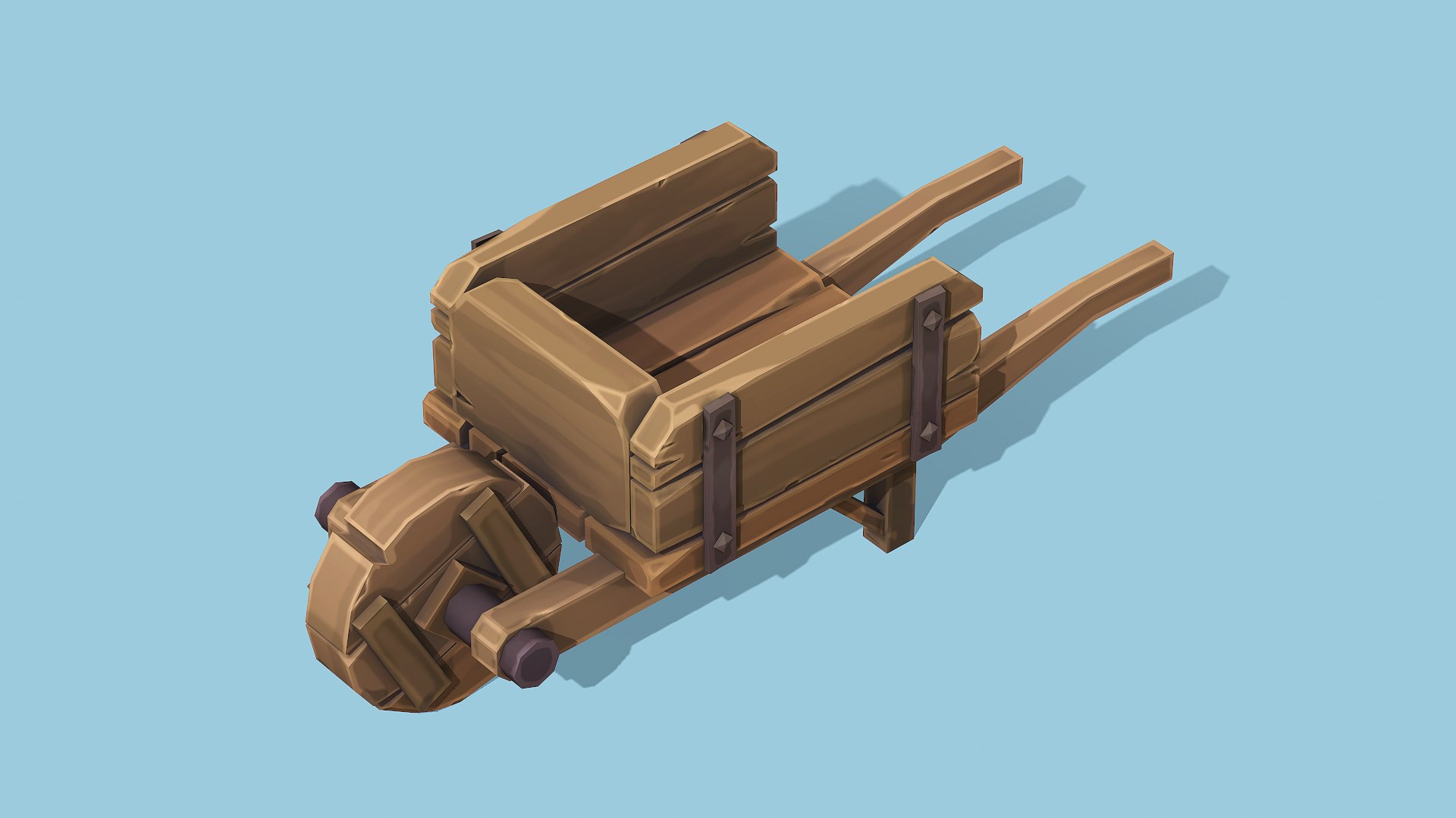 3D Stylized Wheelbarrow - PBR Game Ready - TurboSquid 2050037