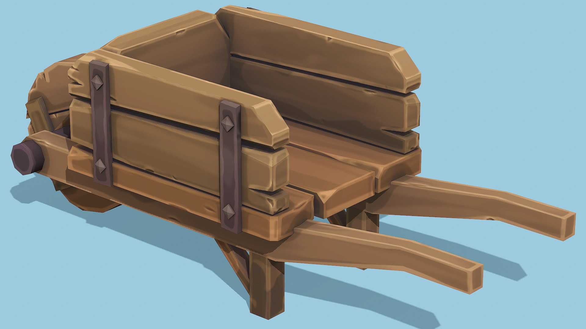 3D Stylized Wheelbarrow - PBR Game Ready - TurboSquid 2050037