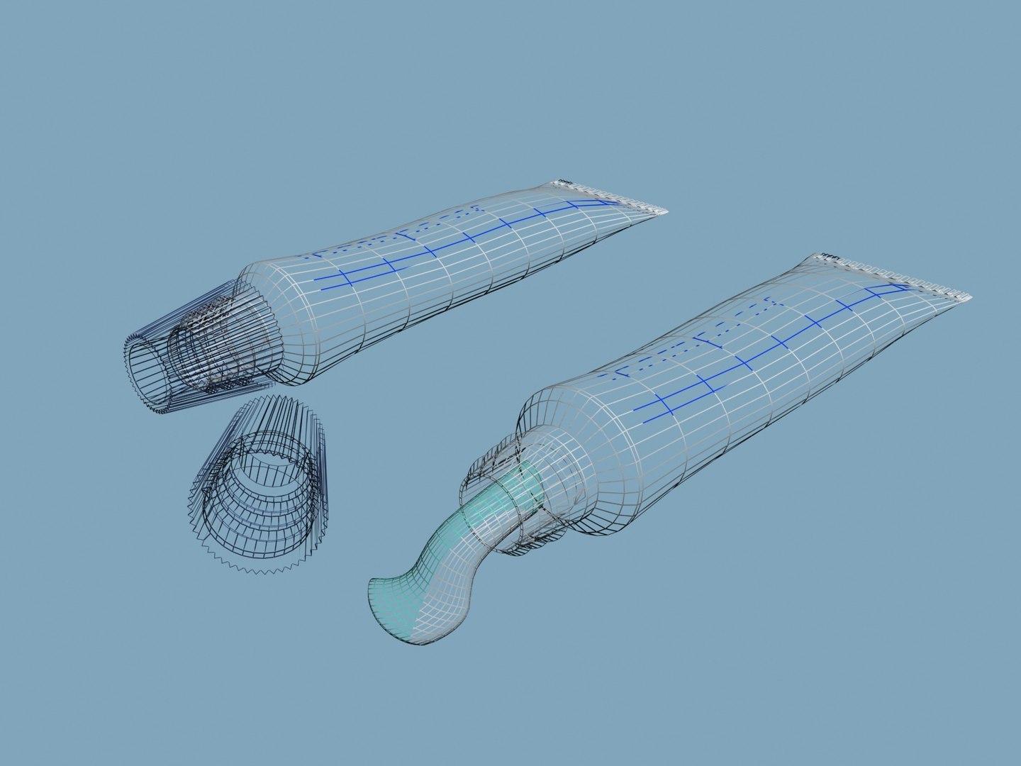 3d Realistic Toothpaste Paste Model