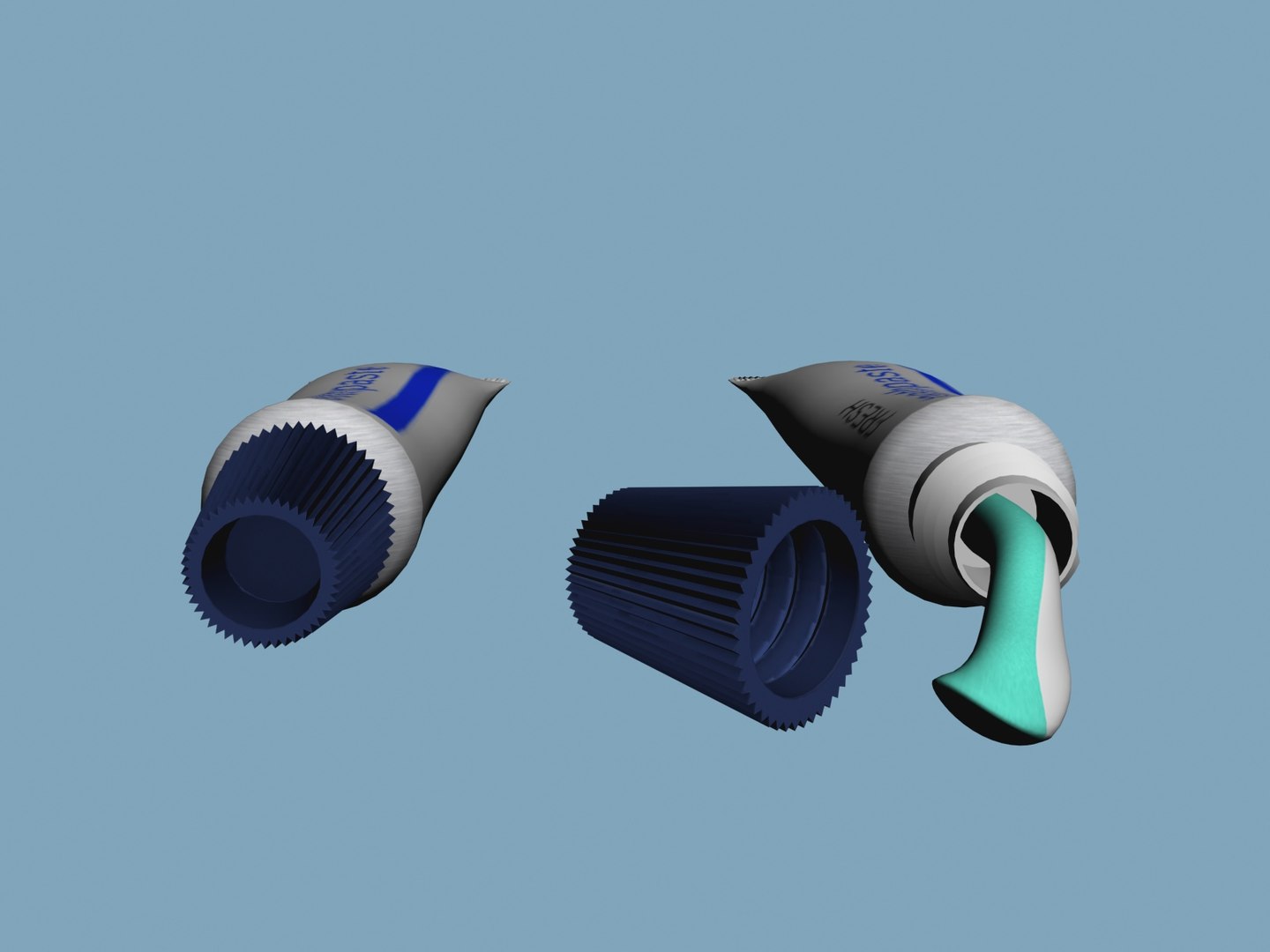 3d Realistic Toothpaste Paste Model