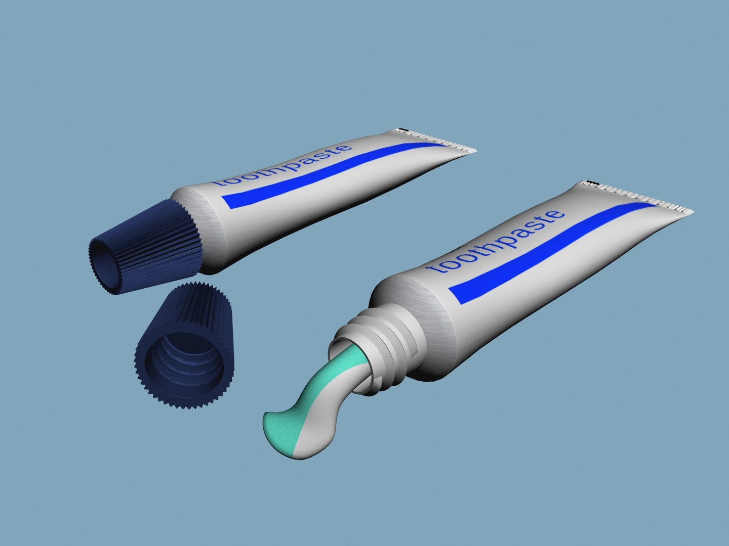 3d Realistic Toothpaste Paste Model