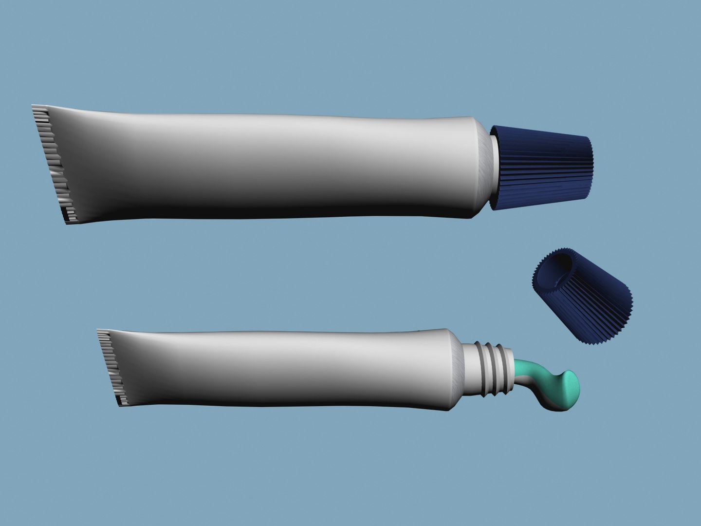 3d Realistic Toothpaste Paste Model