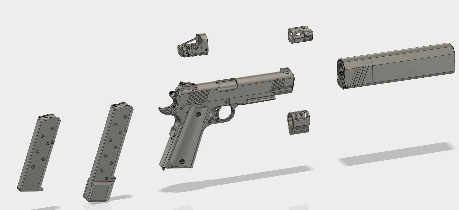 3D 1911 Pistol - TurboSquid 1191120