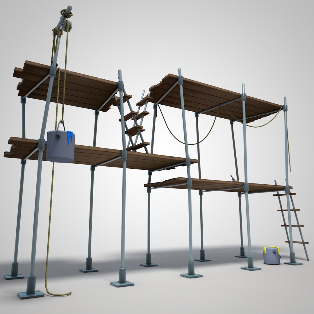 Cartoon Scaffolding Model - TurboSquid 1431174
