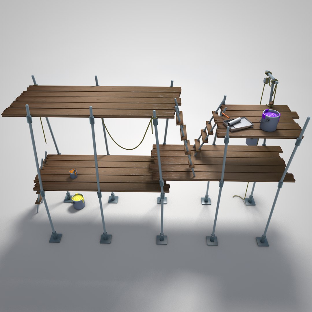 Cartoon Scaffolding Model - TurboSquid 1431174