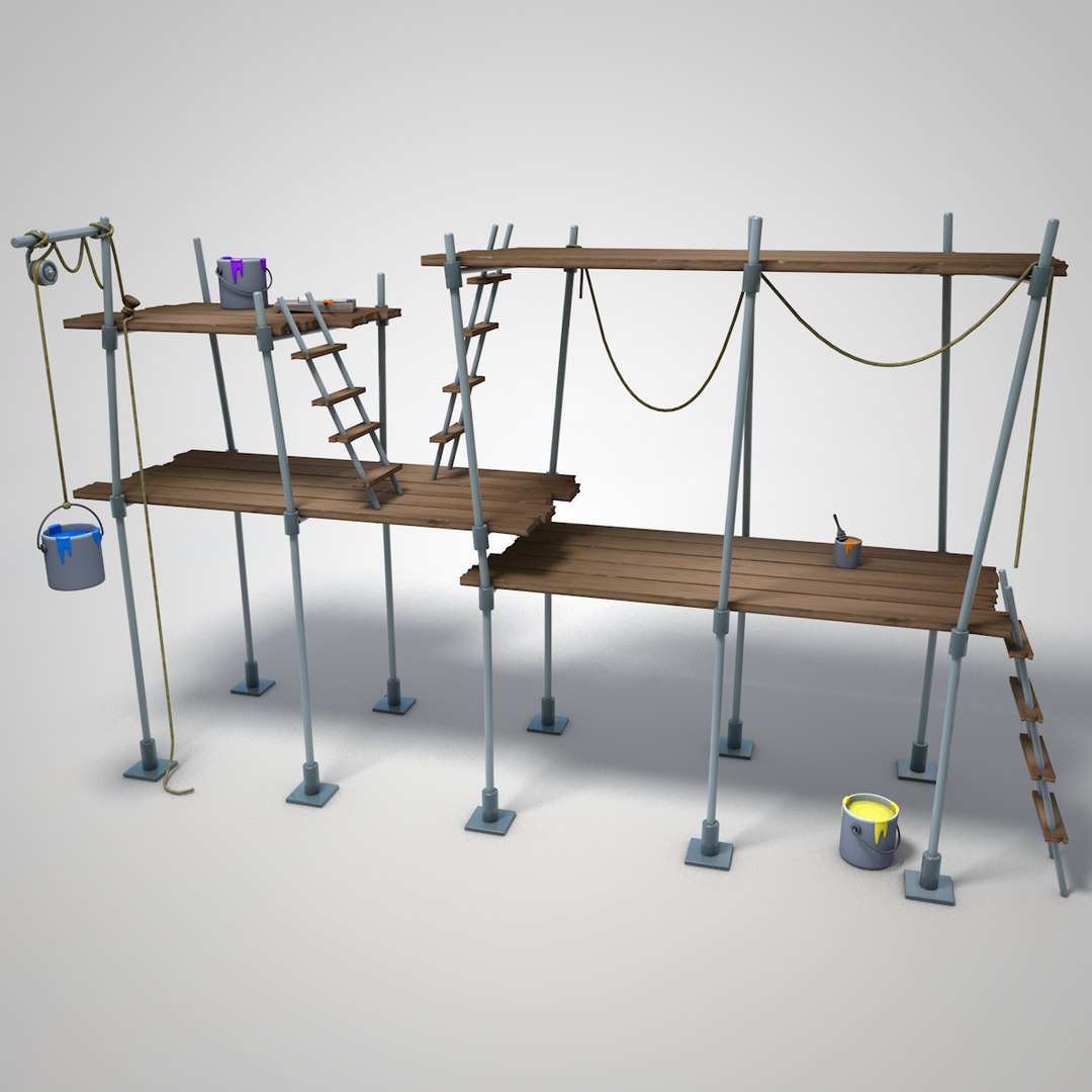 Cartoon Scaffolding Model - TurboSquid 1431174