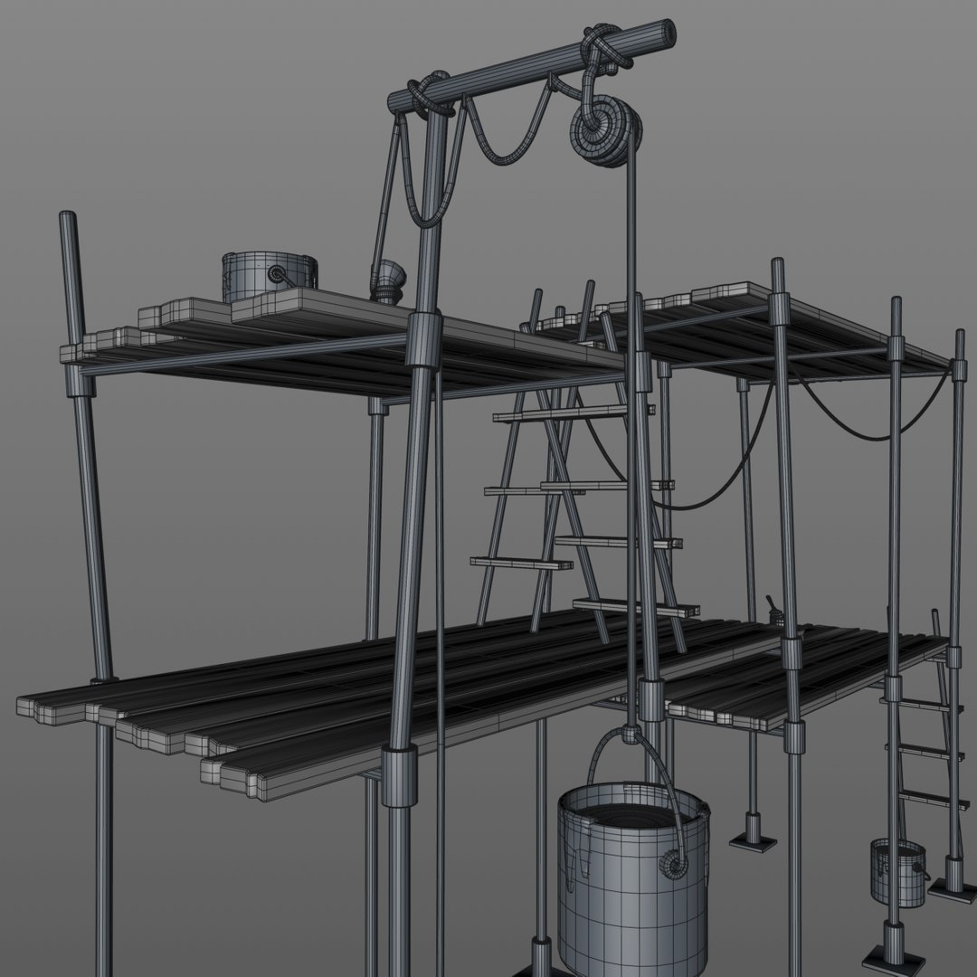 Cartoon Scaffolding Model - TurboSquid 1431174
