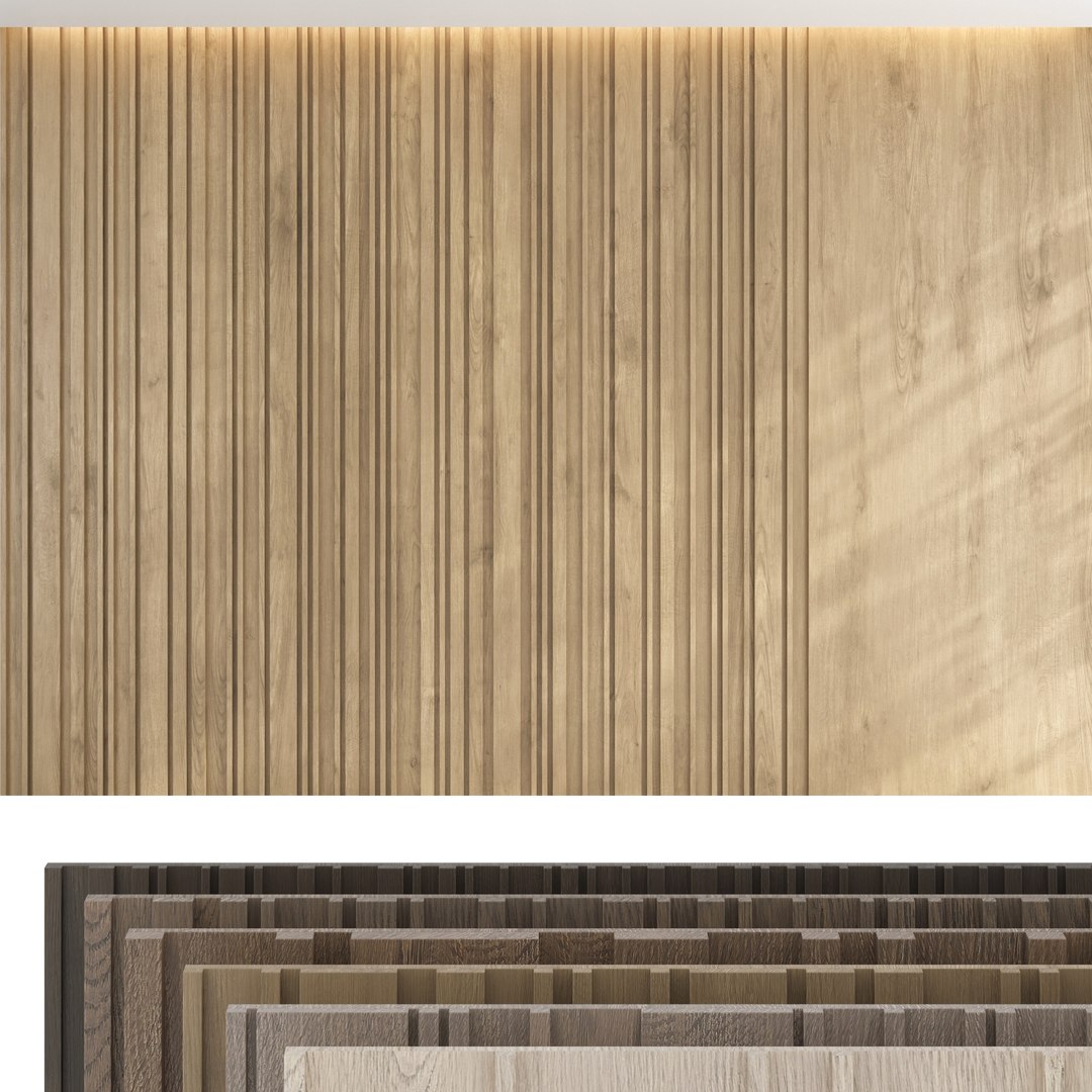Wood Panel Set V03 3D Model - TurboSquid 1915861