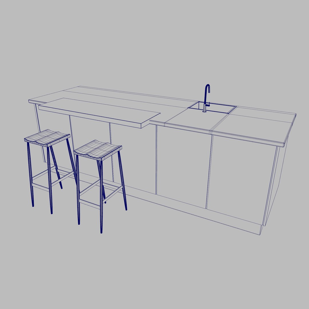 Kitchen Table Model - TurboSquid 2329877