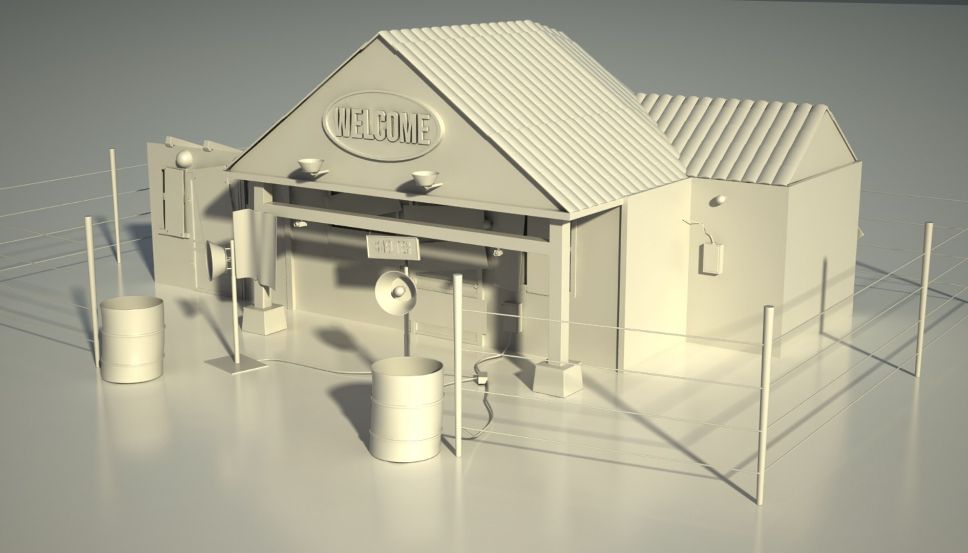 Postnuclear House 3d Model