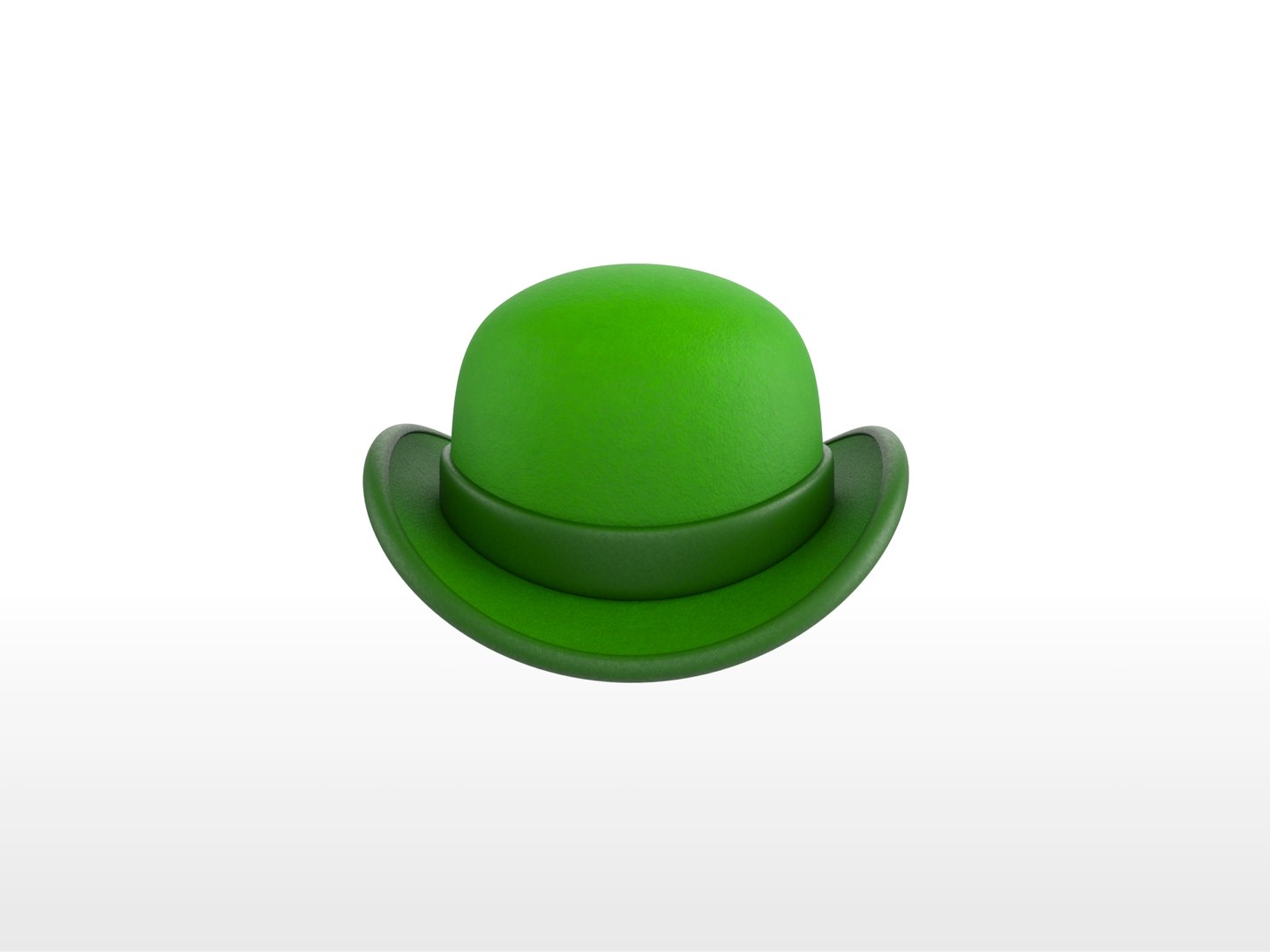 3D Green Bowler Hat - TurboSquid 2267377