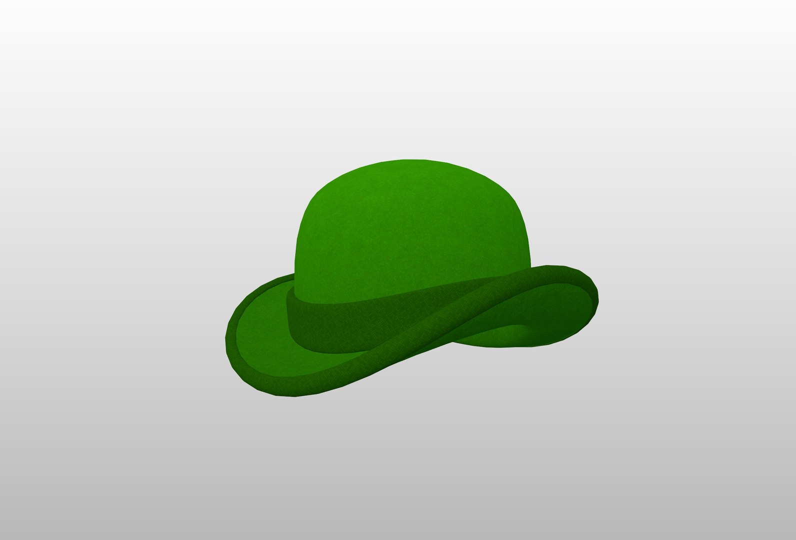 3D Green Bowler Hat - TurboSquid 2267377