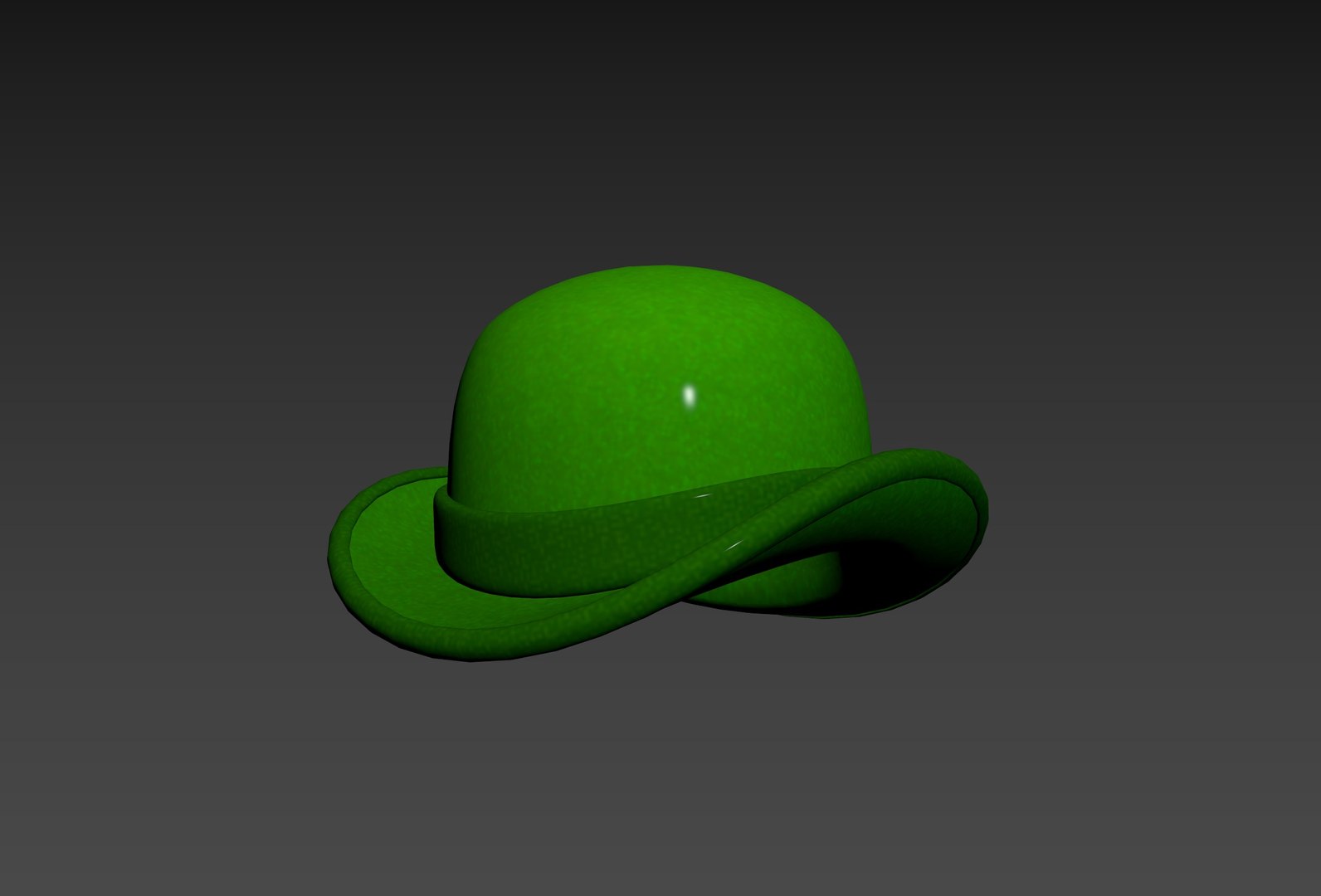 3D Green Bowler Hat - TurboSquid 2267377