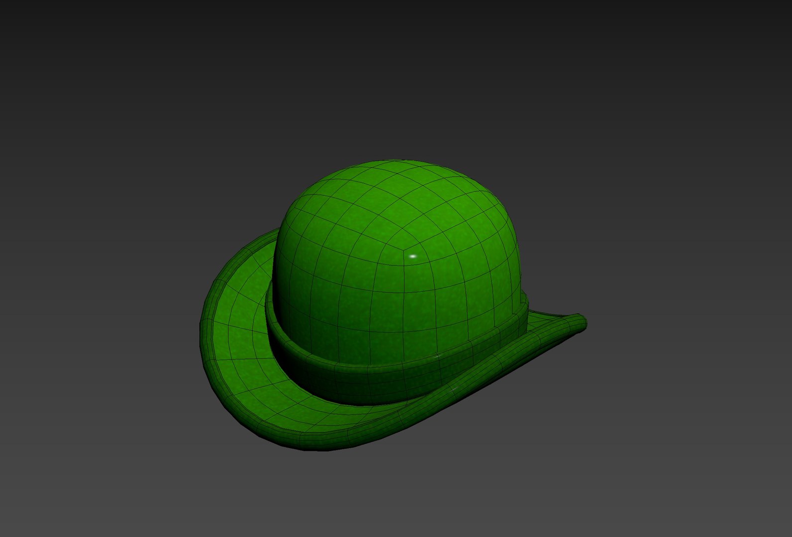 3D Green Bowler Hat - TurboSquid 2267377
