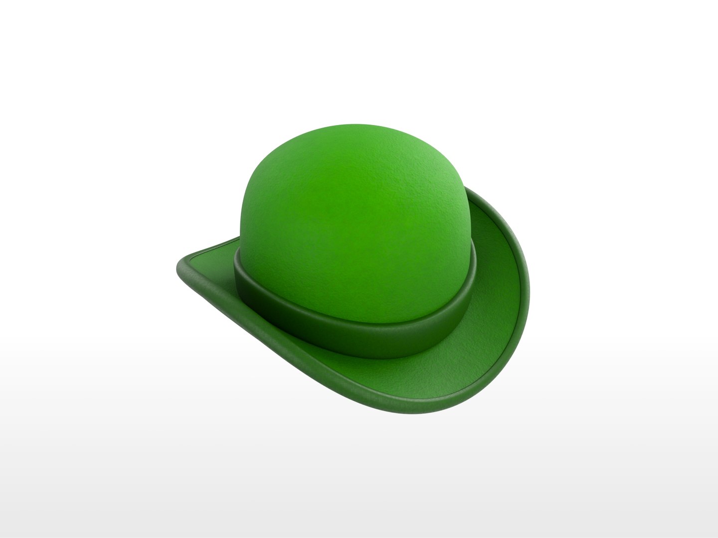 3D Green Bowler Hat - TurboSquid 2267377