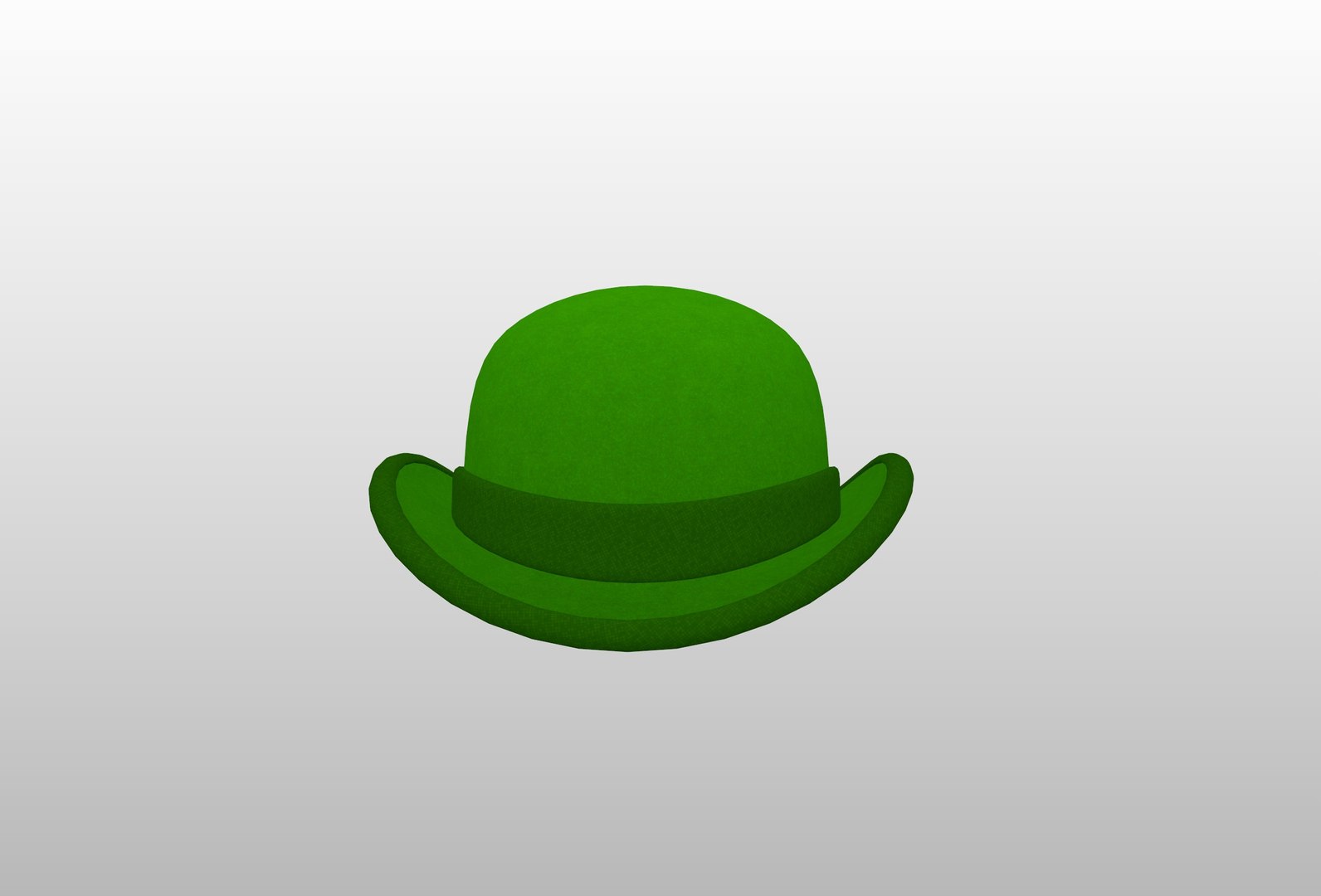 3D Green Bowler Hat - TurboSquid 2267377