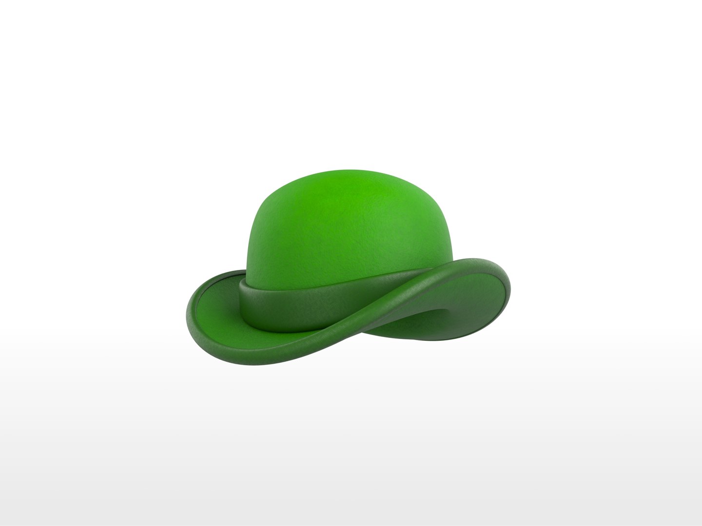 3D Green Bowler Hat - TurboSquid 2267377