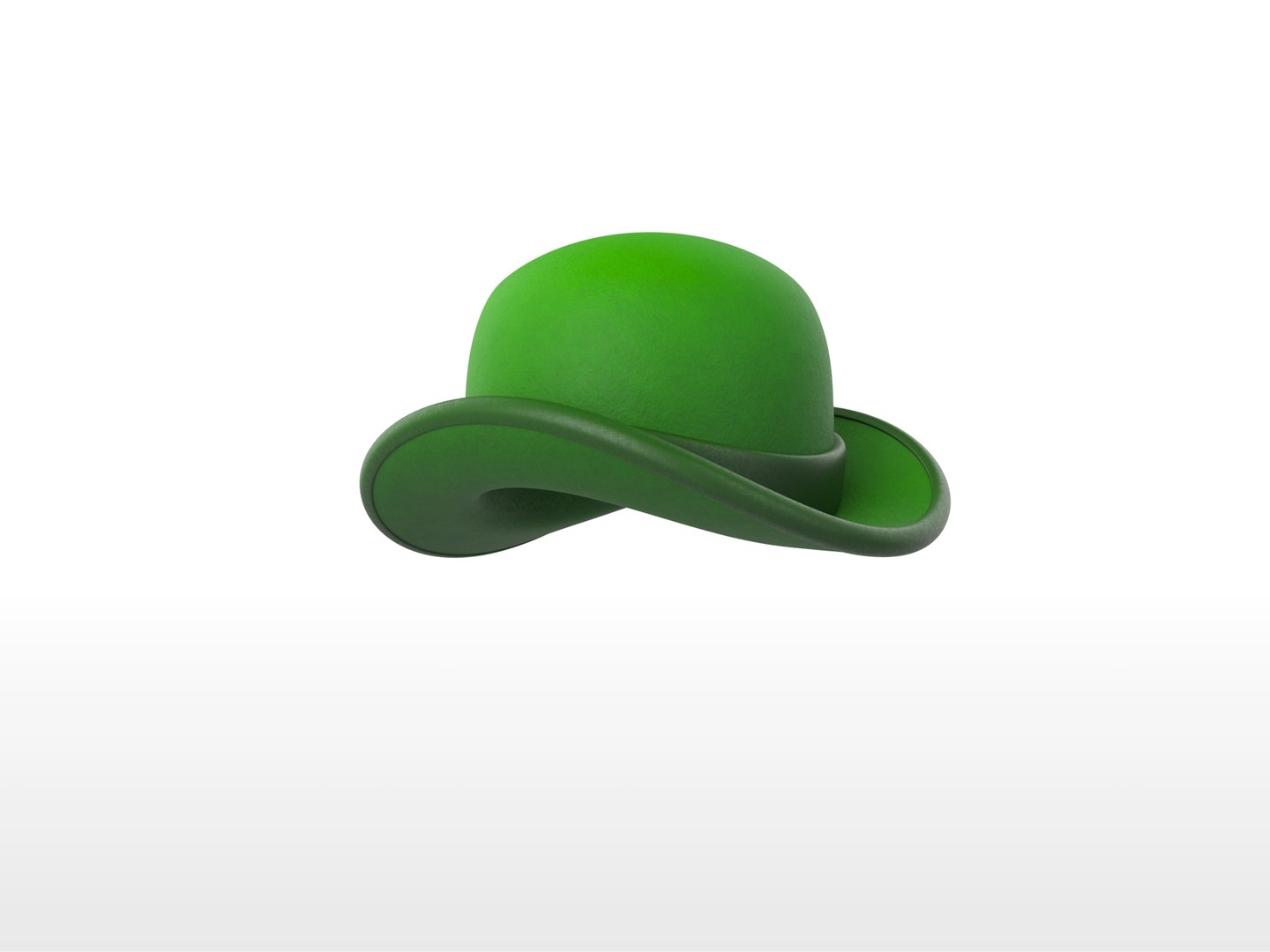 3D Green Bowler Hat - TurboSquid 2267377
