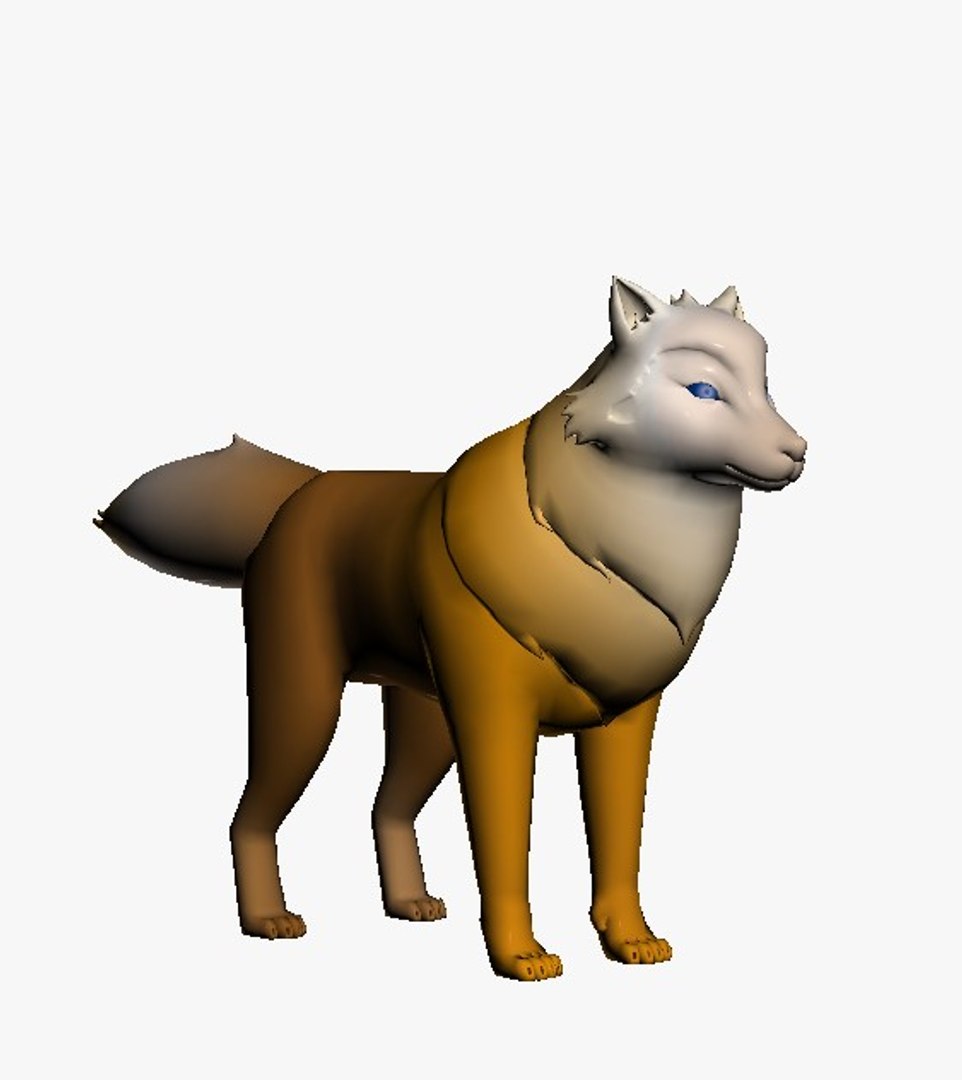 3D Cartoon Wolf Model - TurboSquid 1247042