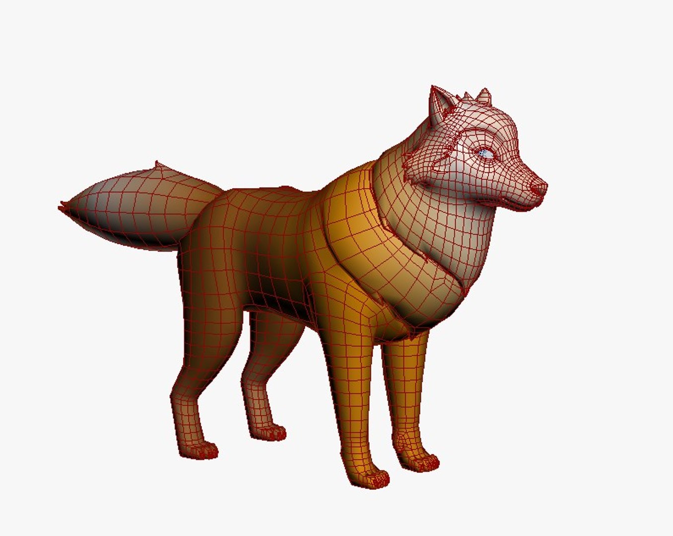 3D Cartoon Wolf Model - TurboSquid 1247042